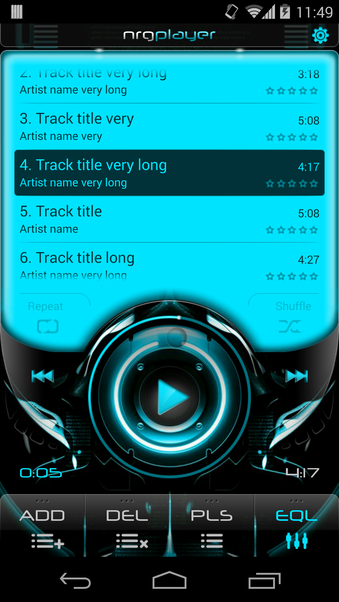 NRG Player - reproductor de música libre - Application sur Amazon Appstore