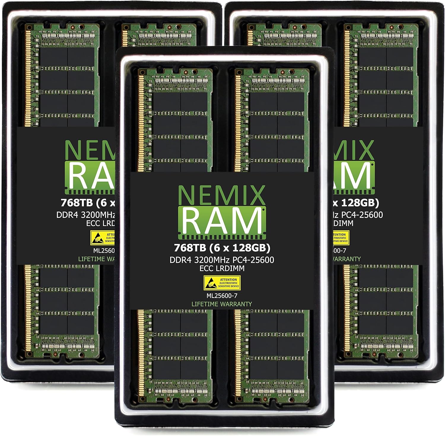 Amazon.co.jp: NEMIX RAM 768GB (6X128GB) DDR4-3200 PC4-25600 ECC LRDIMM ...