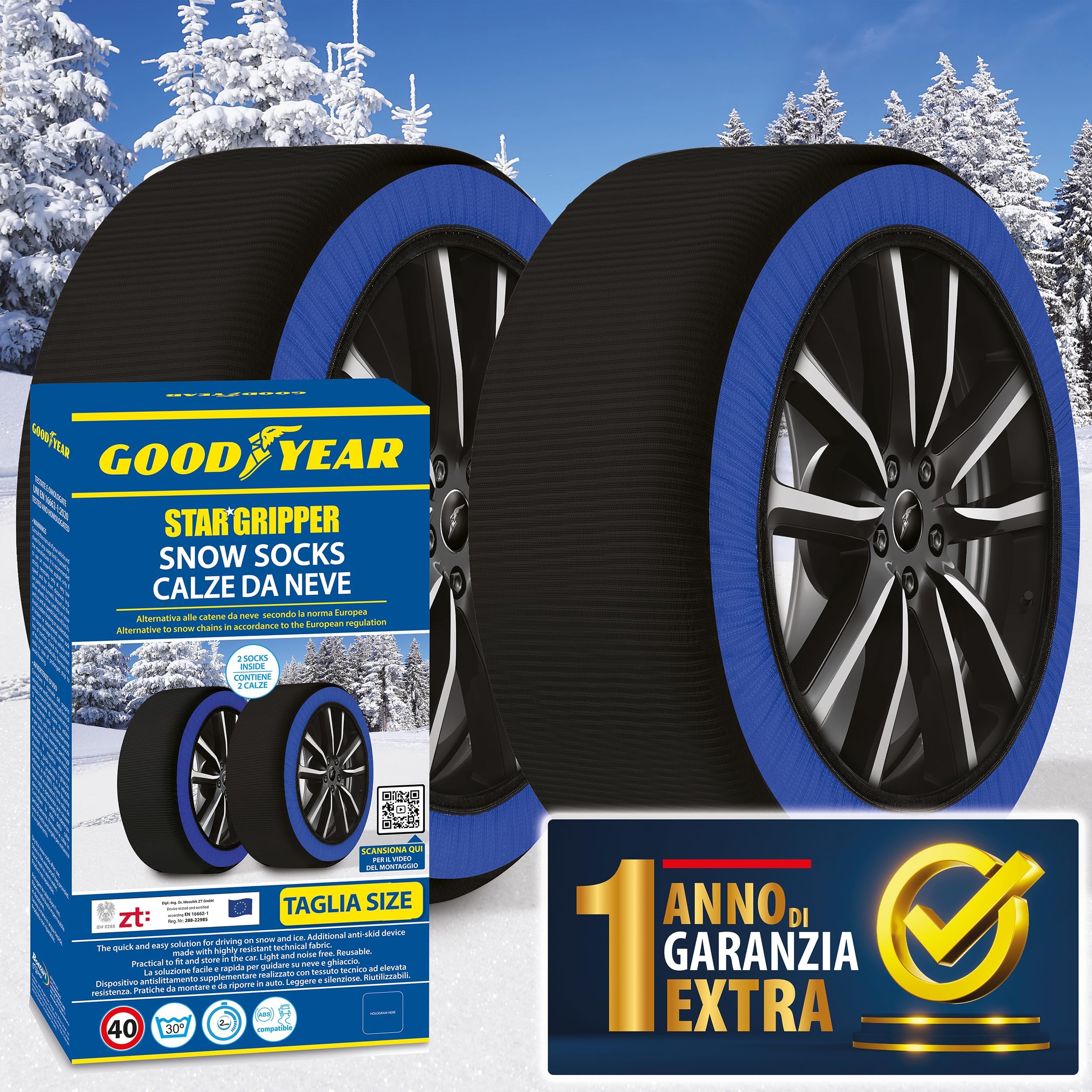 Goodyear Calze da Neve Star Gripper Omologate Italia EN 16662-1:2020 ...