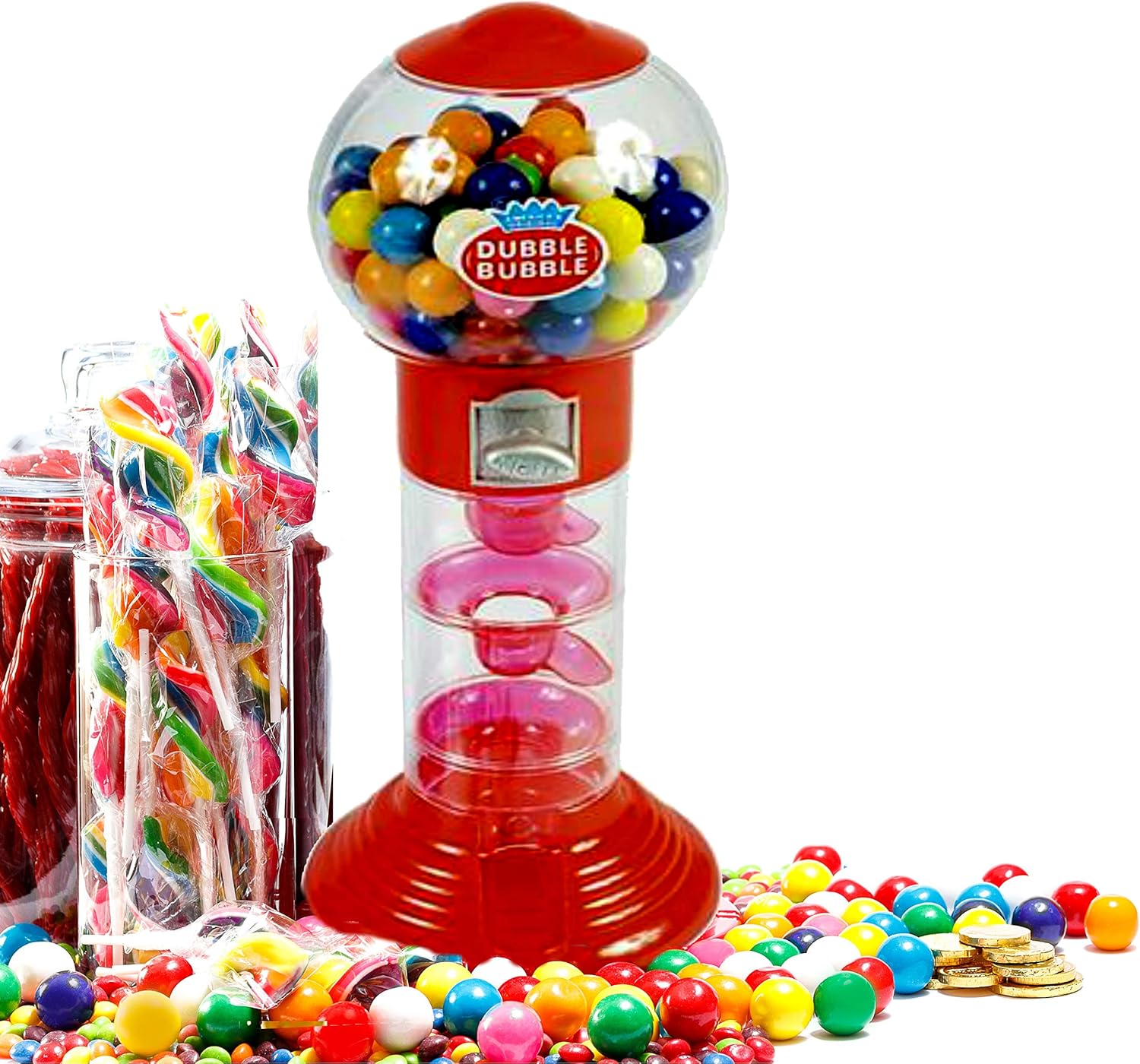 Buy PlayO 10.5 Gumball Machine for Kids, Spiral Style Candy Dispenser ...