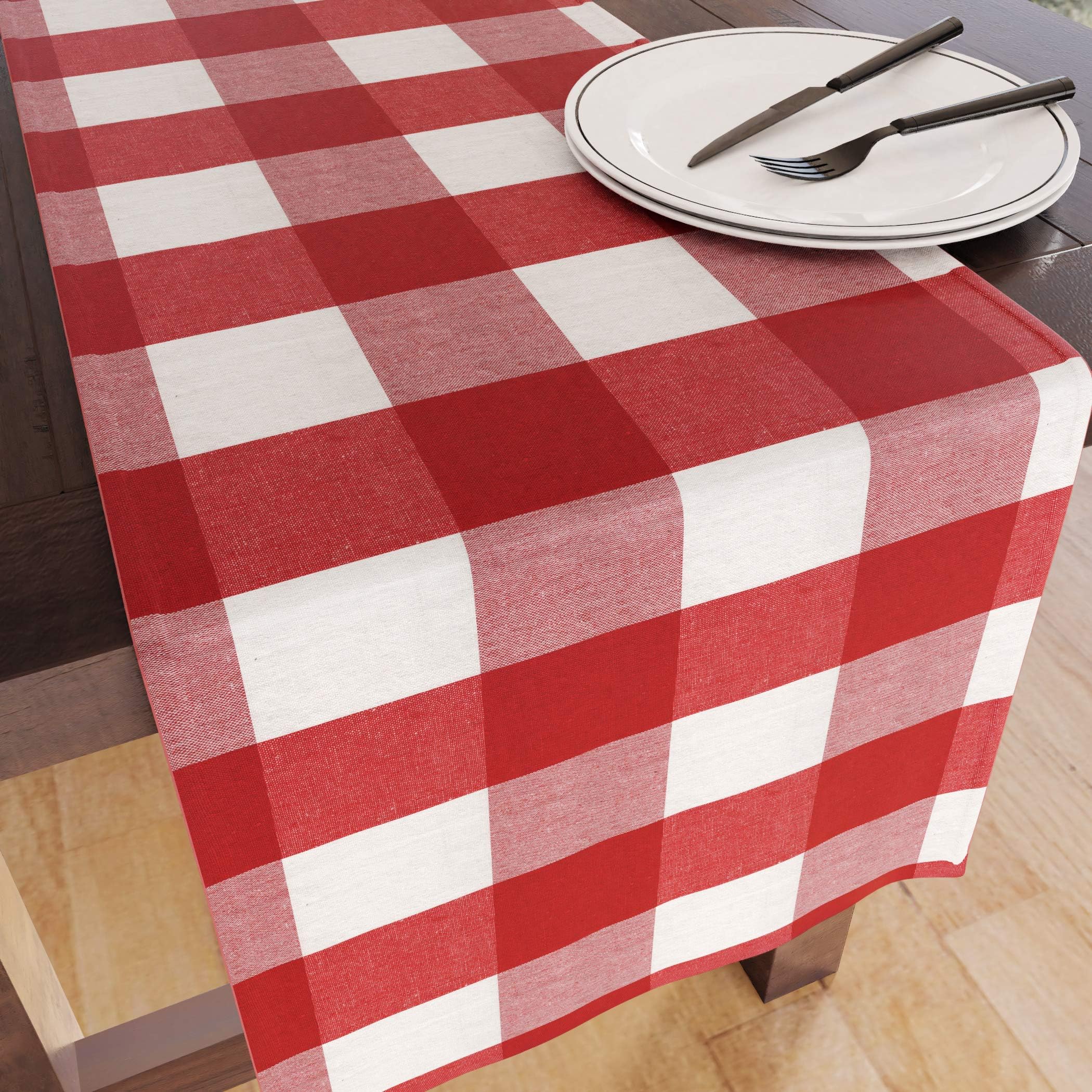 Amazon.com: Park Designs Red Buffalo Check Table Runner 36" L : Home ...