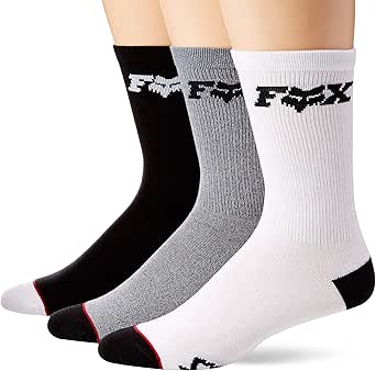 Amazon.com: Fox Racing mens FHEADX CREW SOCK 3 PACK,MISC,S/M : Clothing ...