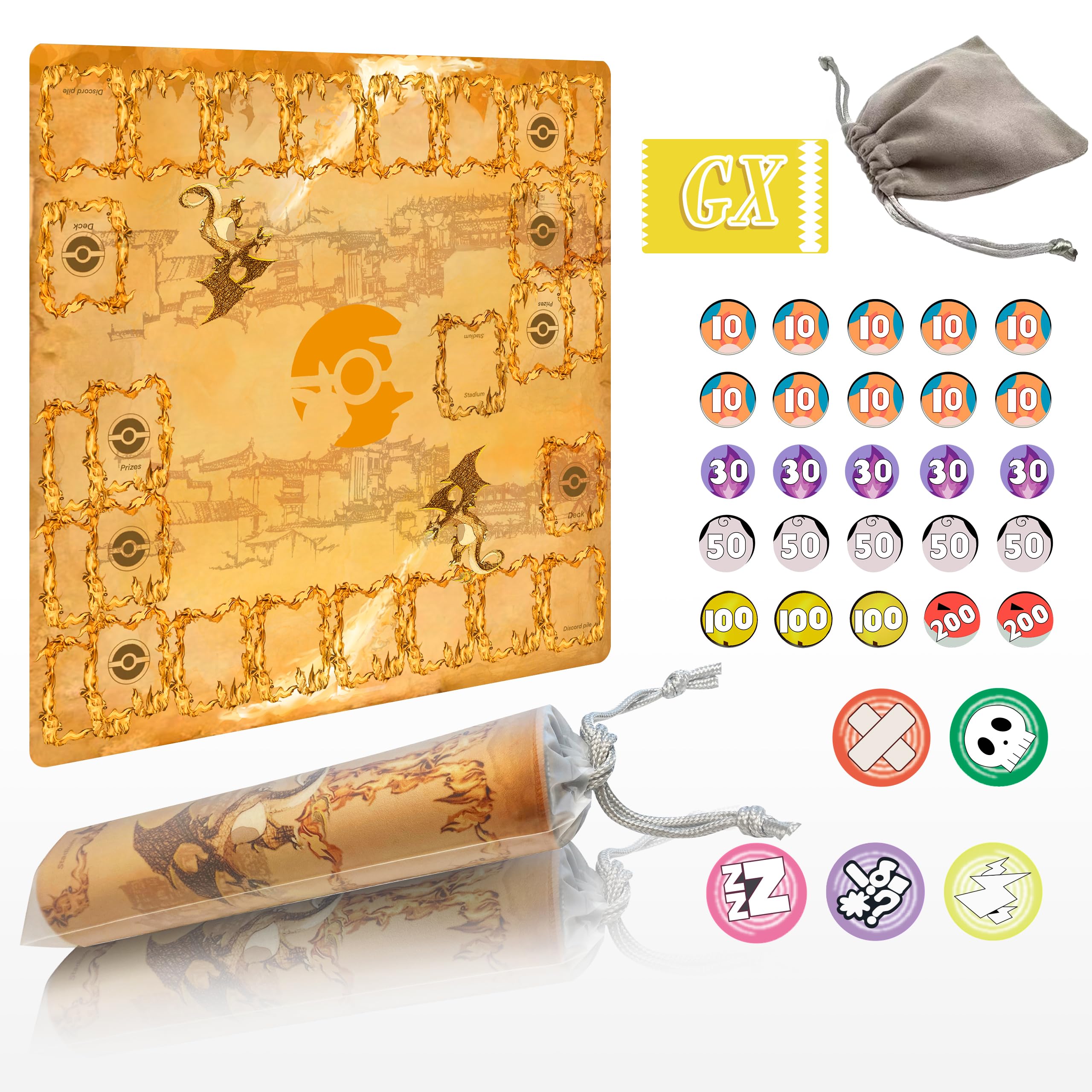 Snapklik.com : Extalas Playmat For Pokemon Trading Card Game - 2 Player ...