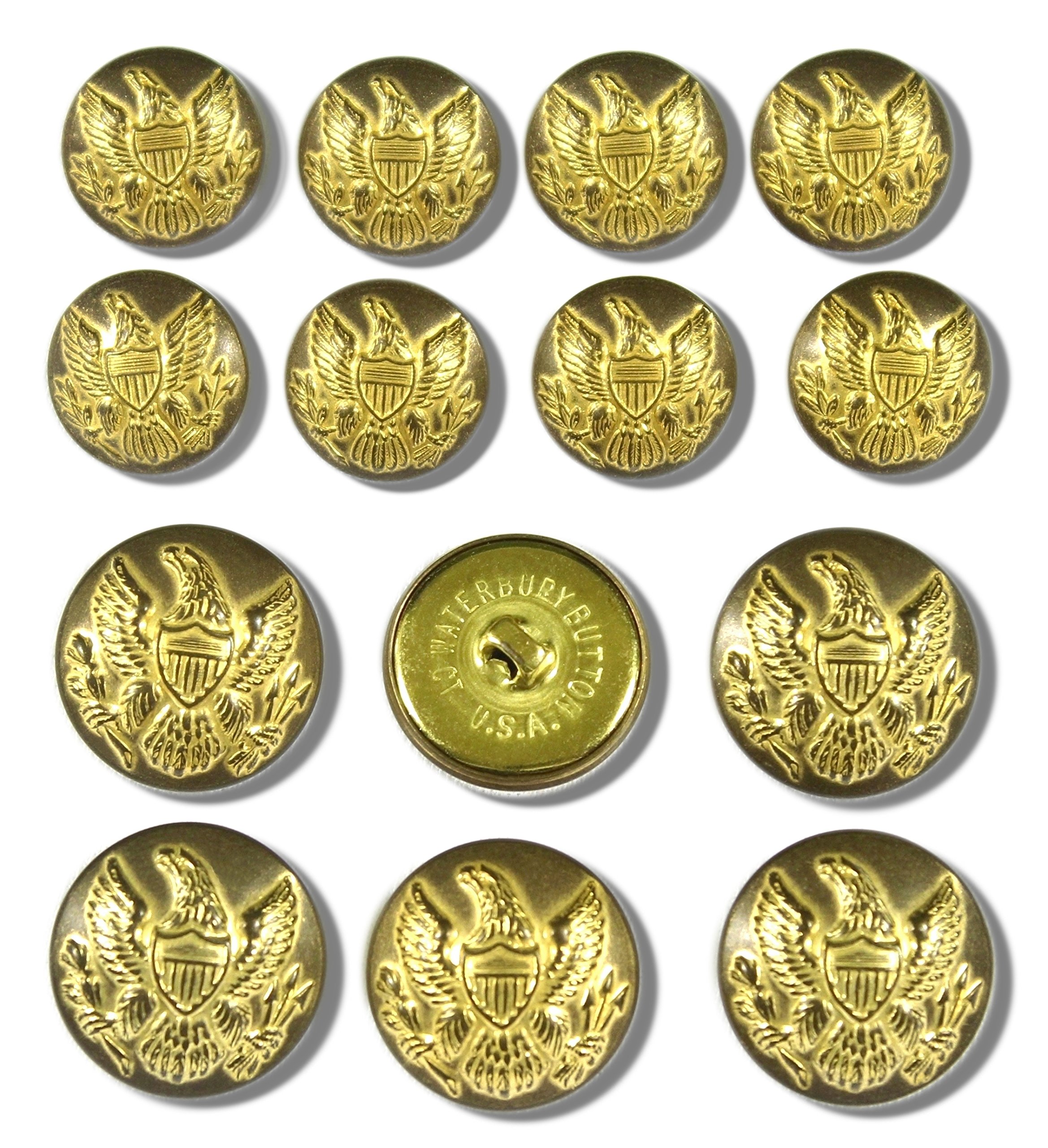 Buy WATERBURY BUTTONS ~VINTAGE GOLD FINISH~ AMERICAN CIVIL WAR ~UNION ...