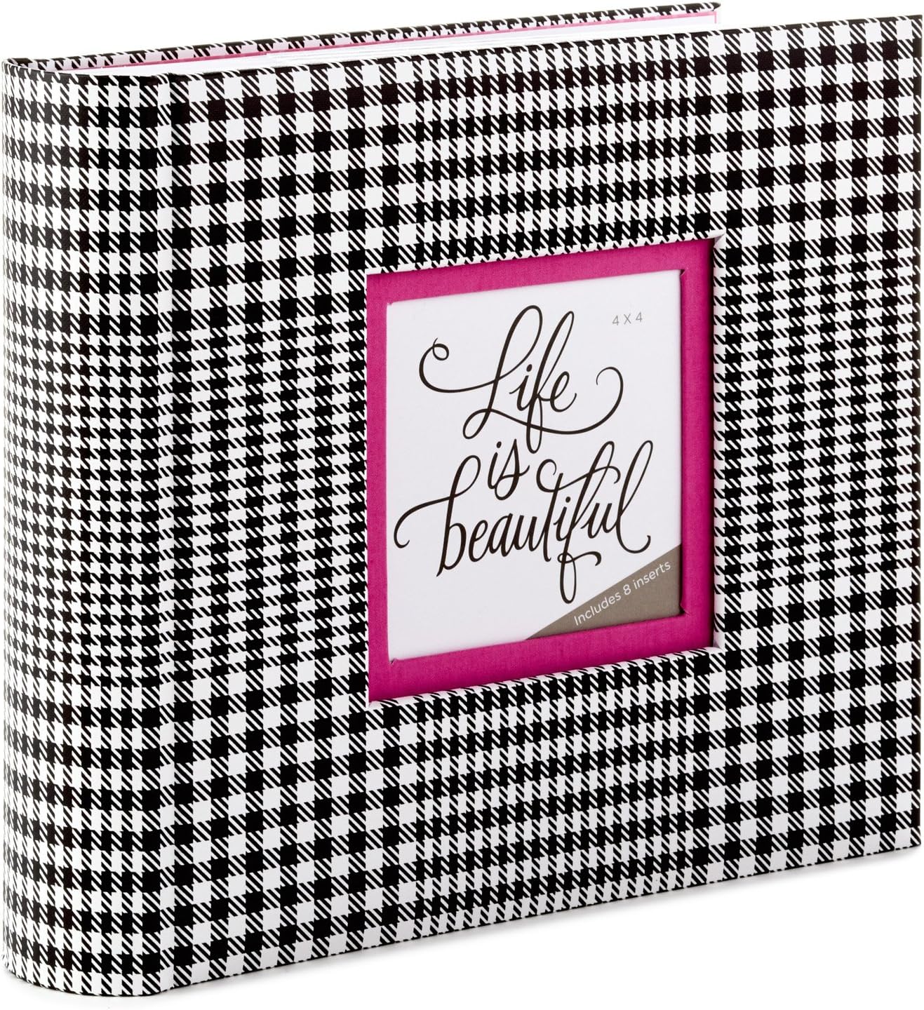 Amazon.com: Hallmark 1EDY8716 Black & Pink Preppy Photo Album ...