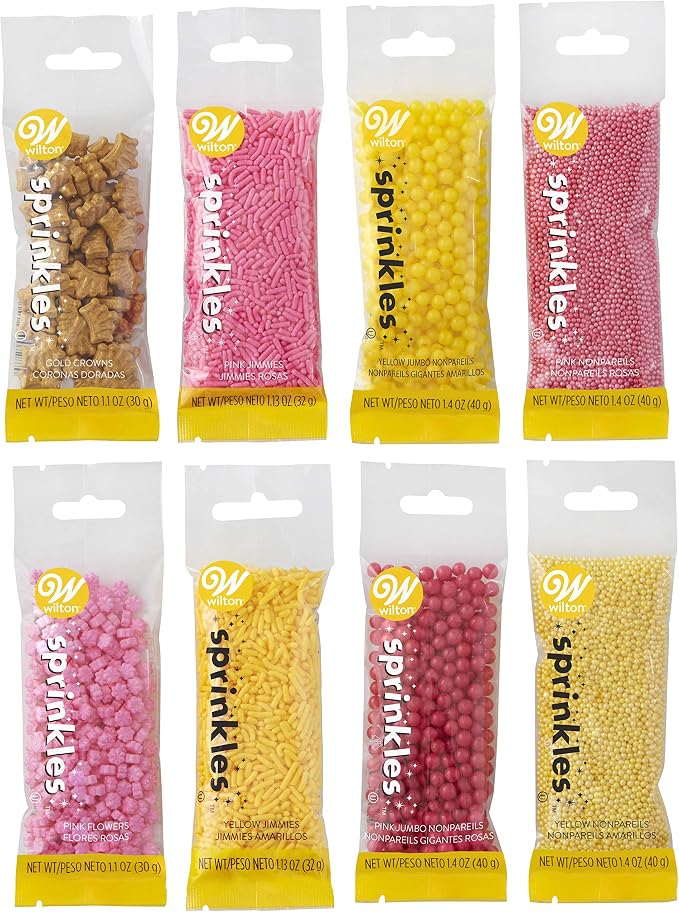 Amazon.com: Wilton Princess Sprinkles Dessert Decorating Set, 8-Piece ...
