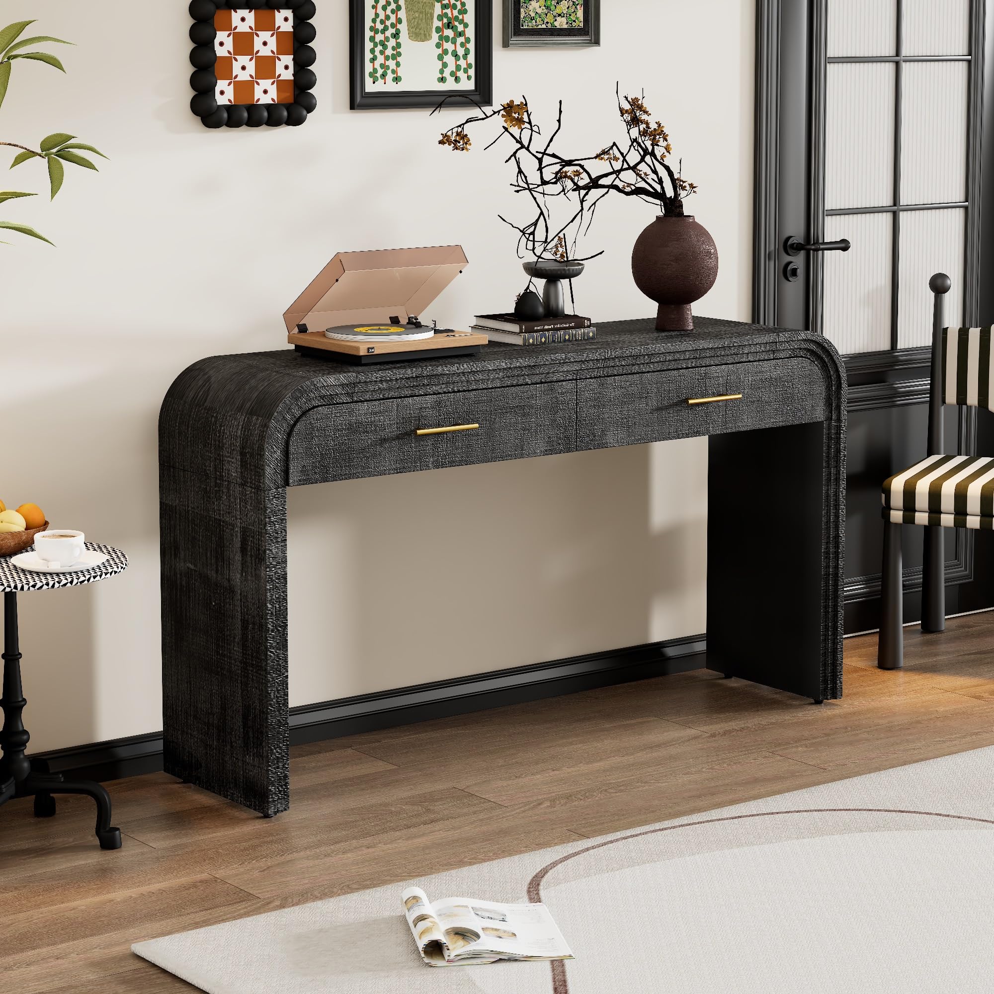 Amazon.com: Merax Entryway Console Table with Storage, 2 Drawers Design ...