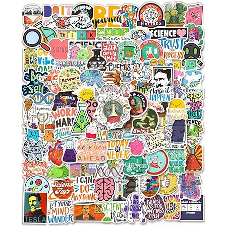 Amazon.com: Science Laboratory Stickers Pack, 100 Pcs Physics Chemistry ...