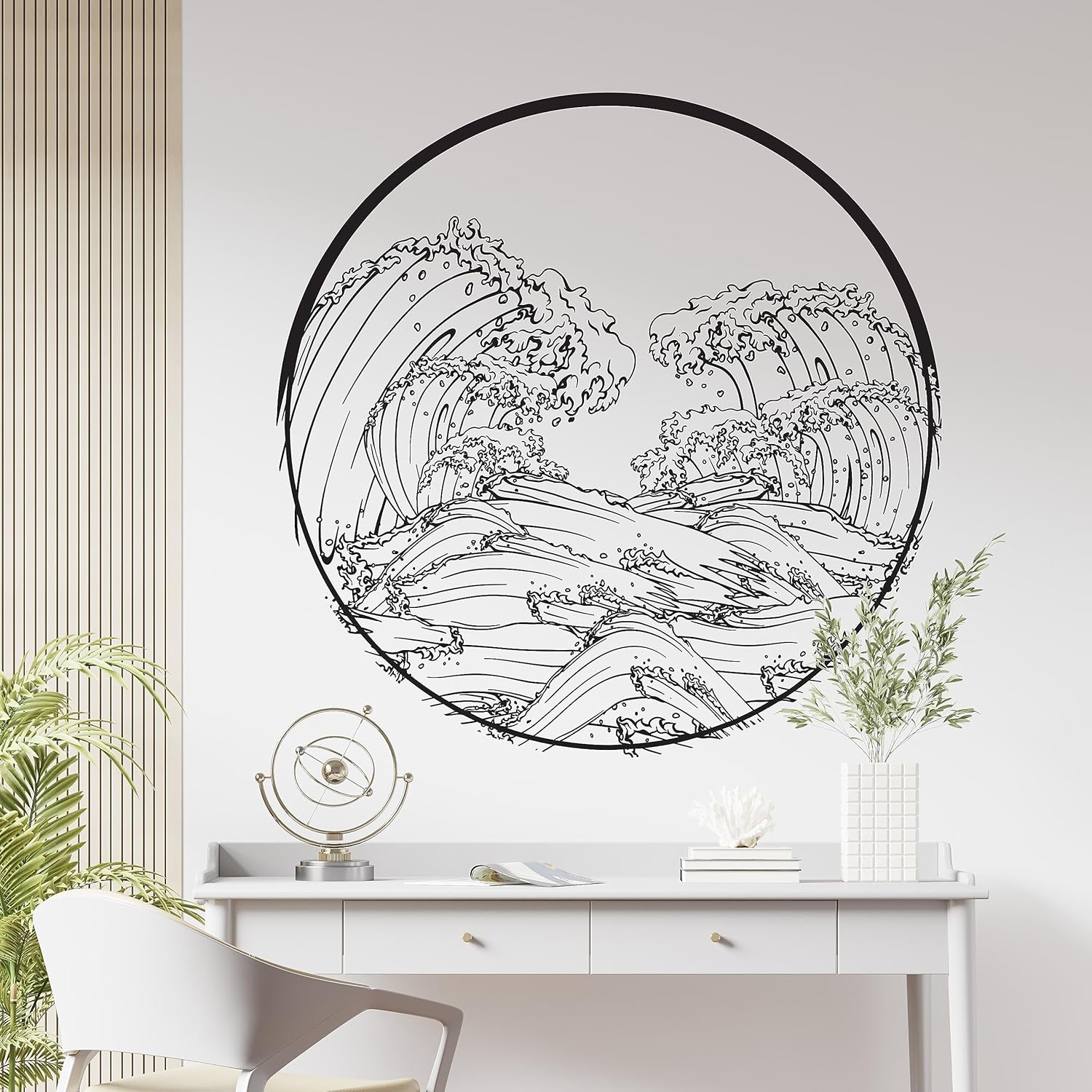 Amazon.co.jp: Stickerbrand Vinyl Wall Decal Sticker Japanese Wave ...