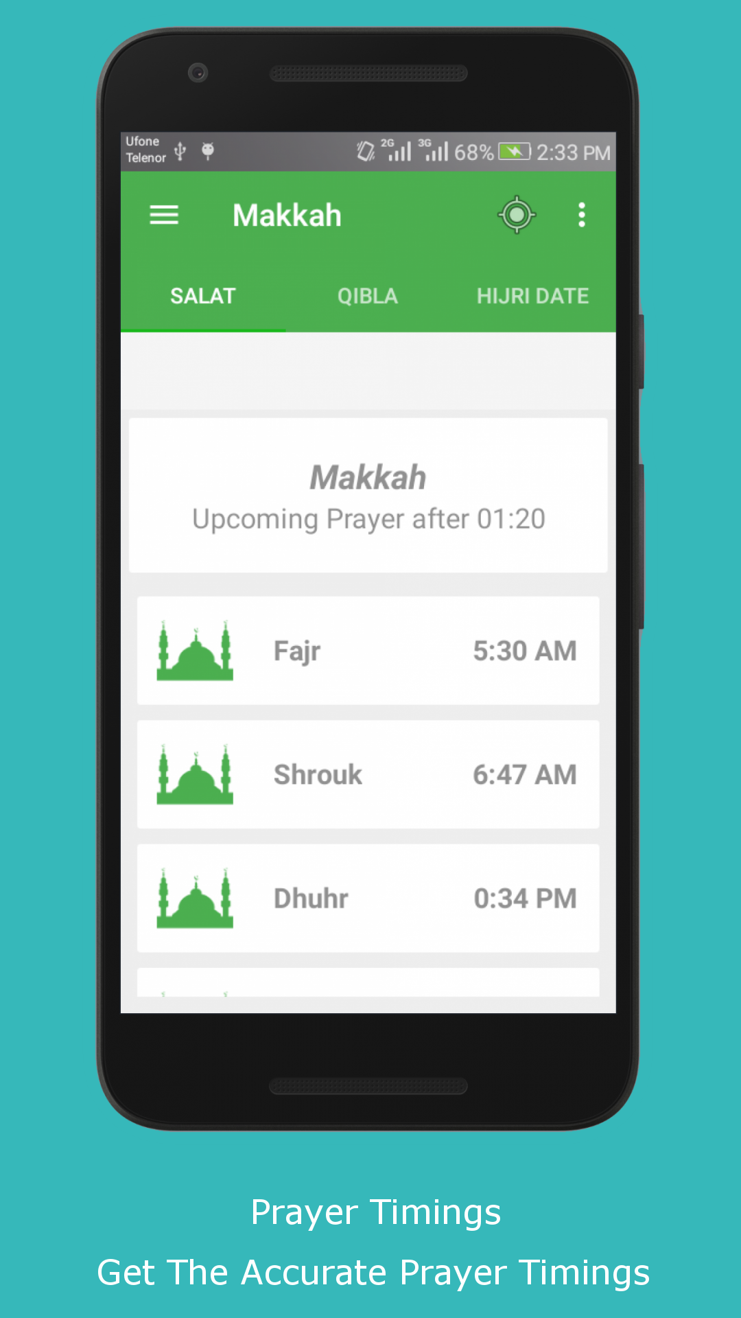 Qibla Compass- Salat & Hijri Calendar - App on Amazon Appstore