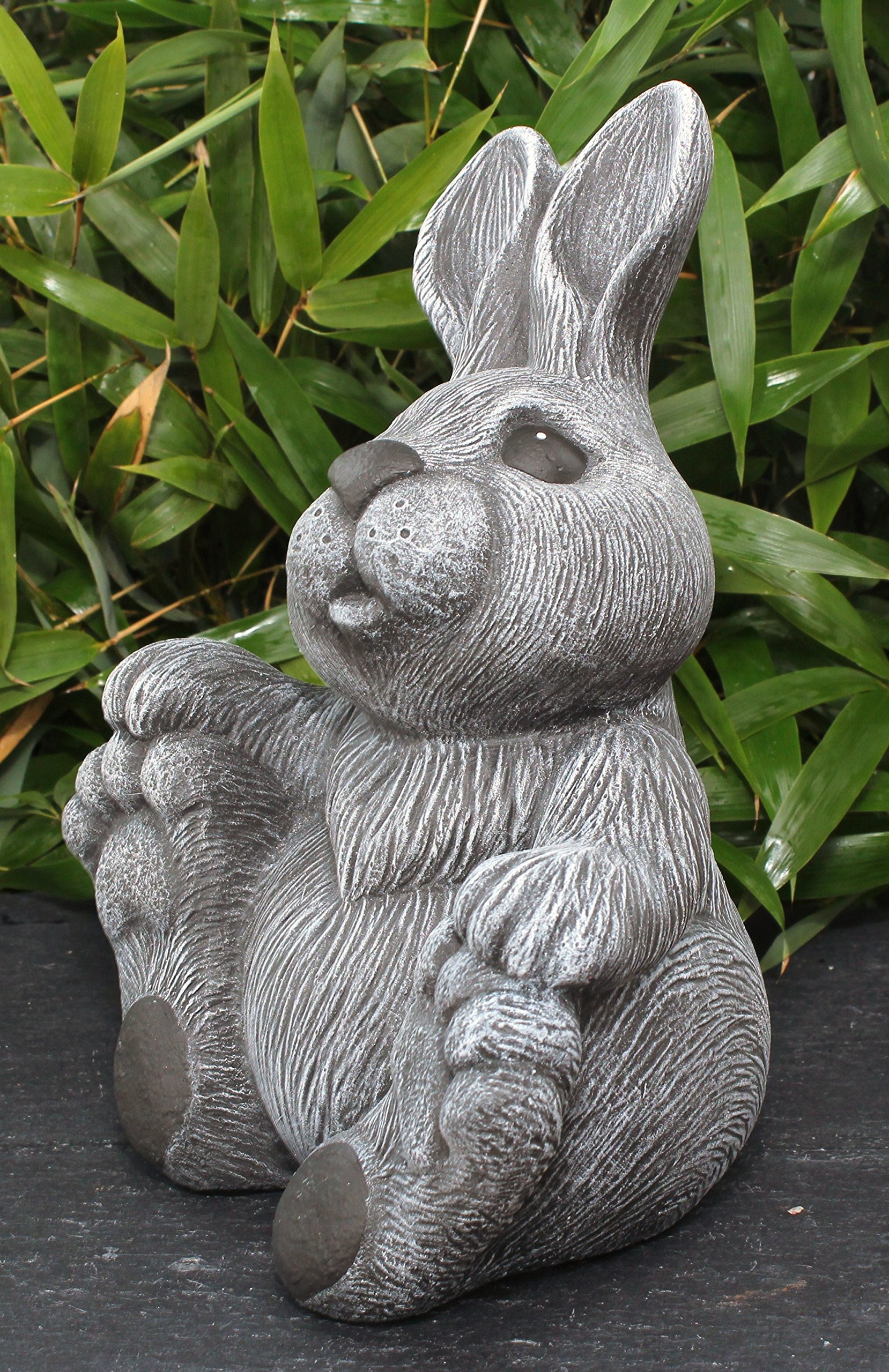 Gray Rabbit Garden Critter Amazon.com: DiliComing Grey Resin Rabbit