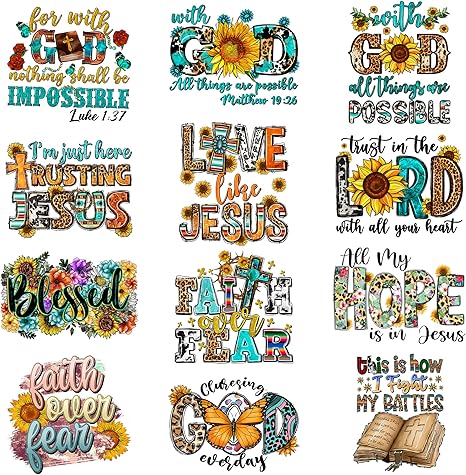 Amazon.com: Iron On Decals for T-Shirt Iron On Patches Heat Transfer ...