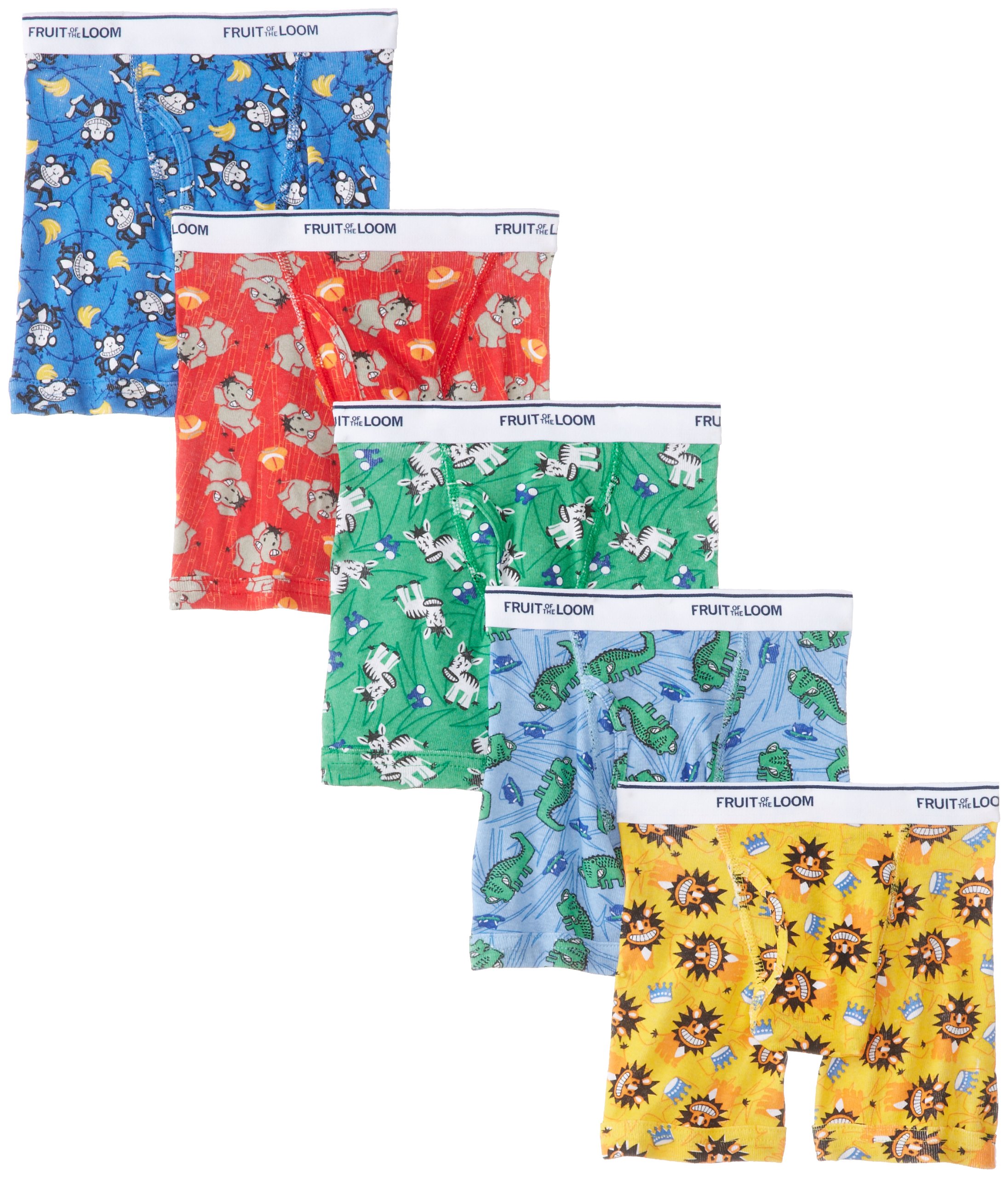 Buy Fruit Of The Loom Boys Toddler 5 Pack Assorted Print Solid Boxer buy-fruit-of-the-loom-boys-toddler-5-pack-assorted-print-solid-boxer
