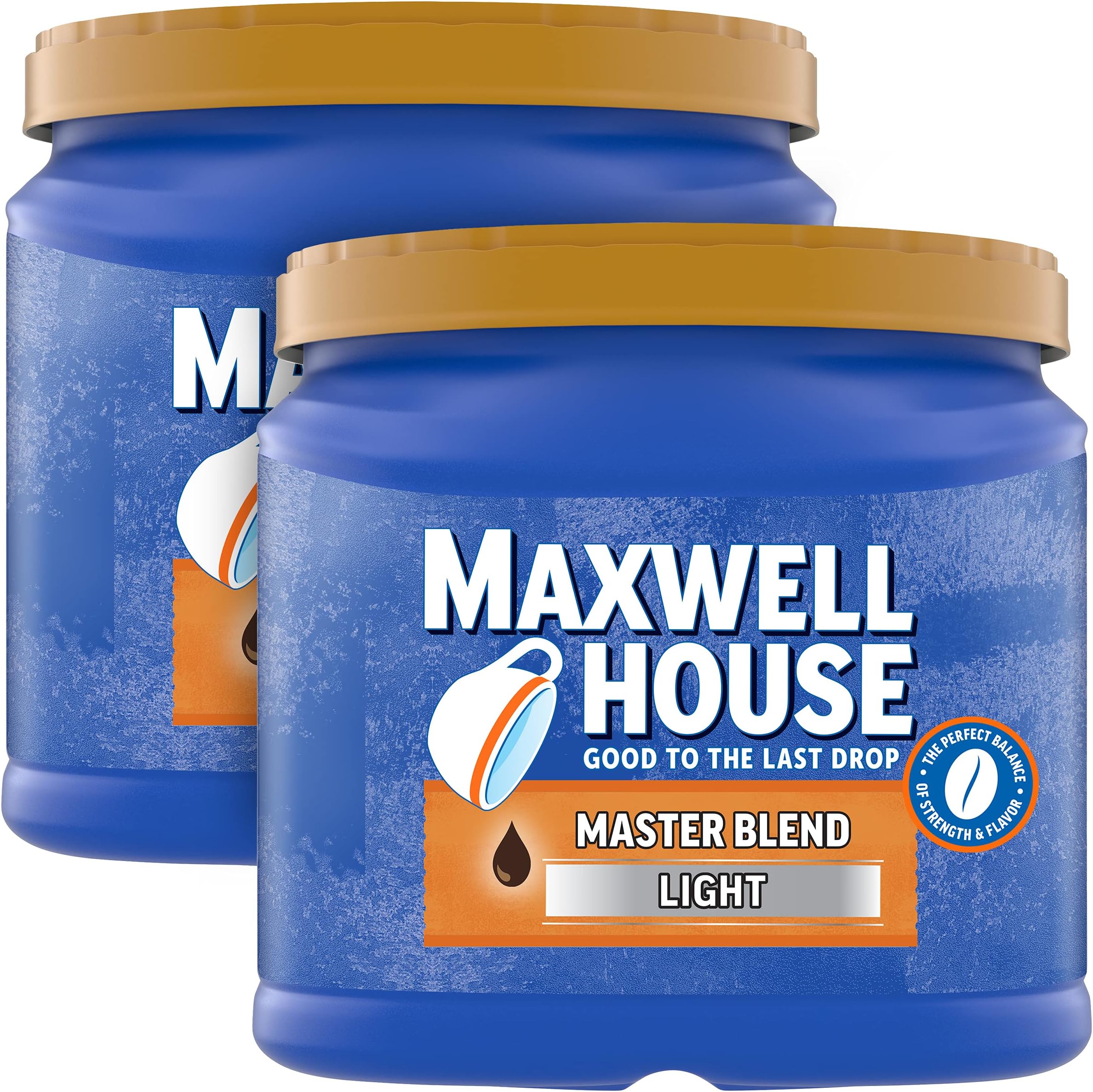 Amazon.com : Maxwell House Master Blend Light Roast Ground Coffee (2 ct ...