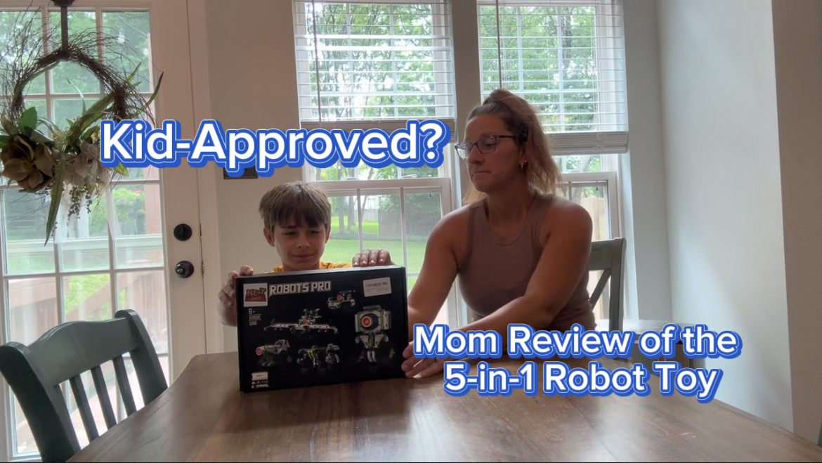 Watch Kid-Approved? Mom Review of the 5-in-1 Robot ToY on Amazon Live