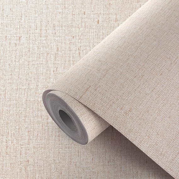 Akywall Beige Wallpaper Peel and Stick 472" Textured Beige Grasscloth ...