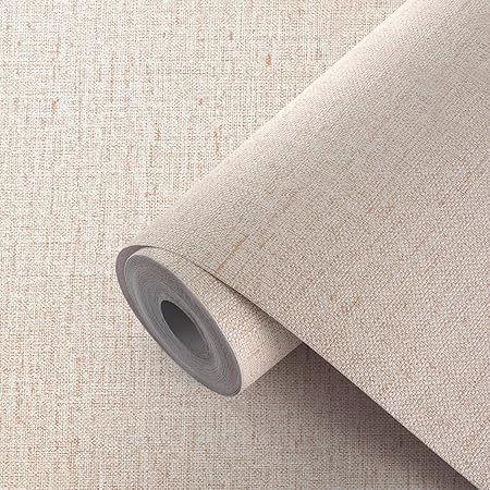 Akywall Beige Wallpaper Peel and Stick 472" Textured Beige Grasscloth ...