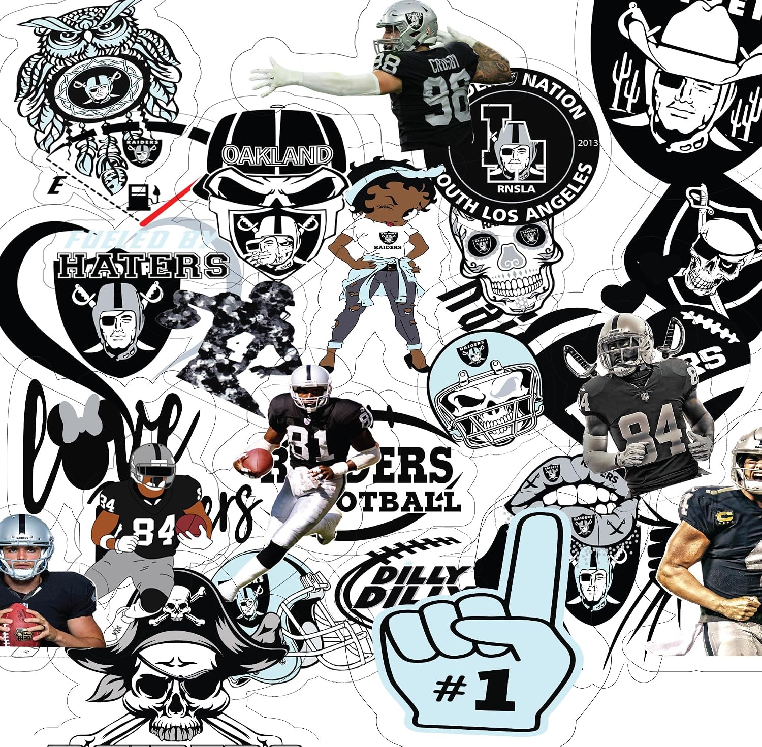Amazon.com: American Football Team Stikers Pack of 50 pcs, for Kids ...