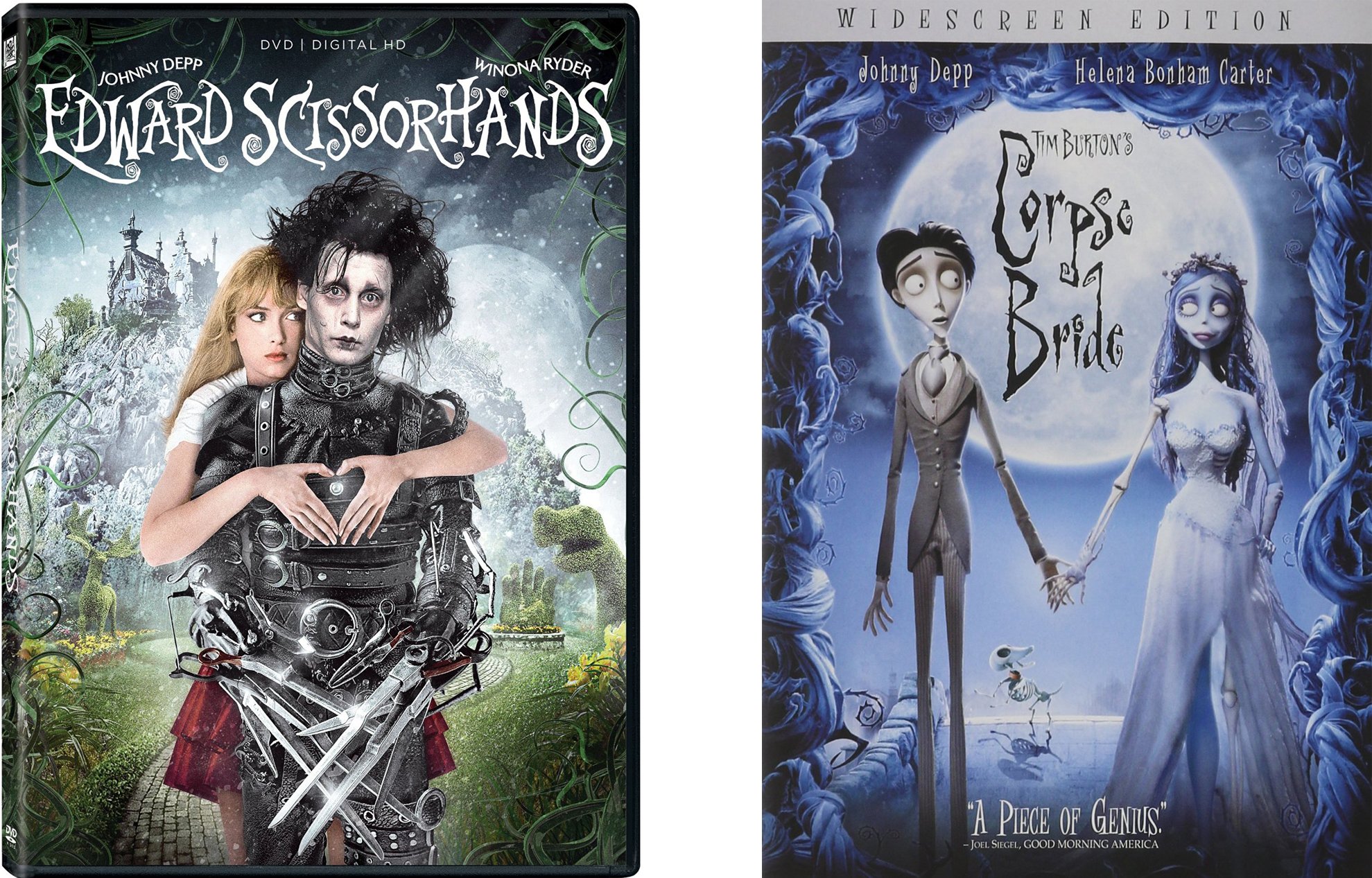 Amazon.com: Corpse Bride & Edward Scissorhands Tim Burton 2-DVD Bundle ...