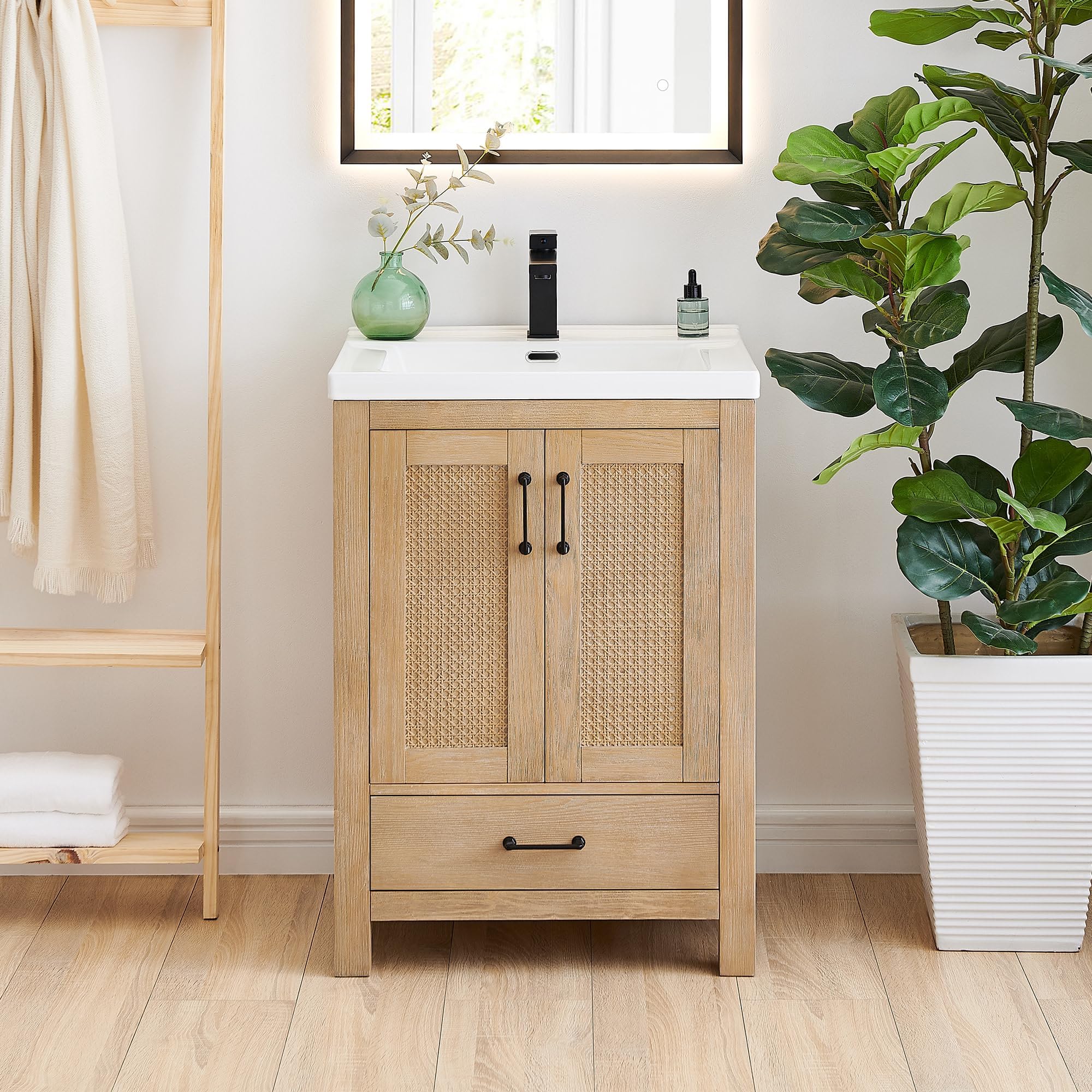 Amazon.com: Altair Design Bondi 24" Wood Vanity in Light Brown ...