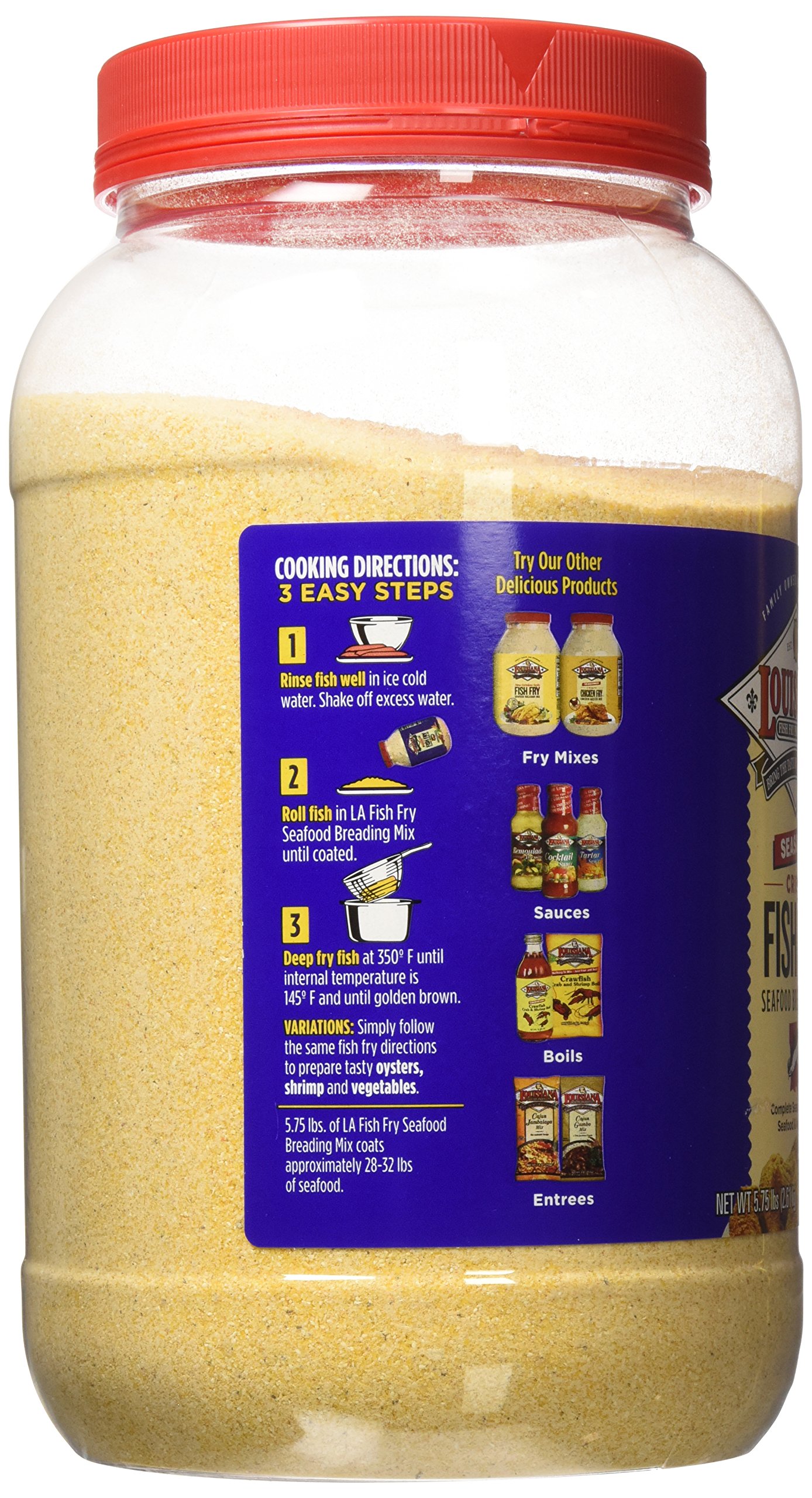 Snapklik.com : Louisiana Fish Fry Gallon Seasoned Crispy Fish Fry ...