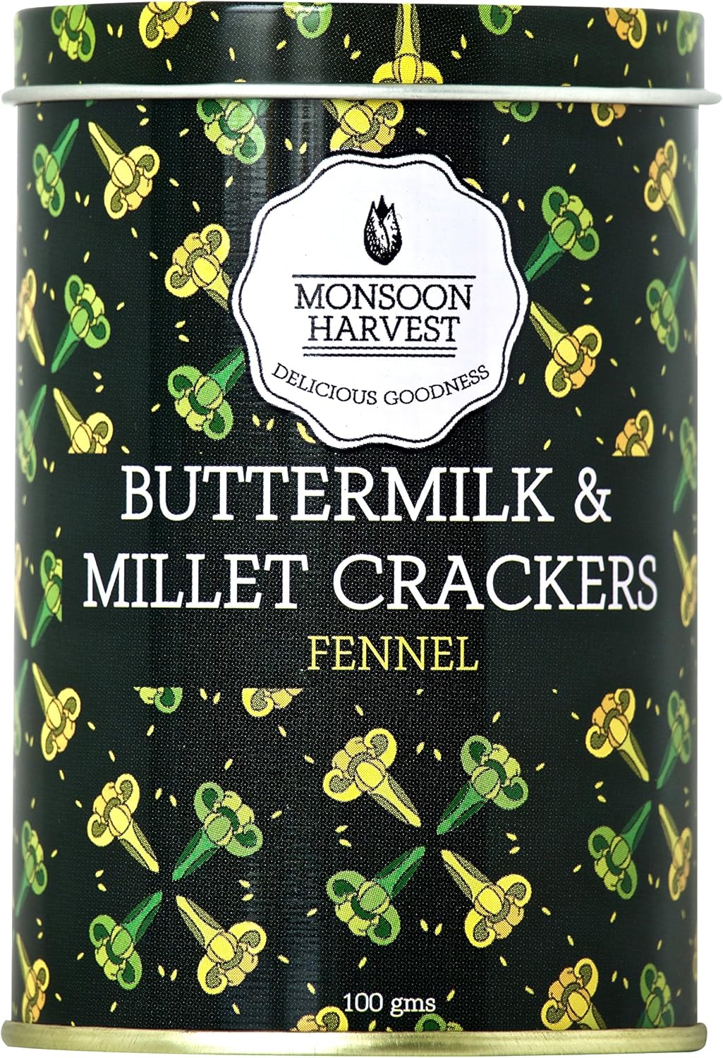 Monsoon Harvest Buttermilk and Millet Crisp Baked Crackers Fennel m ...