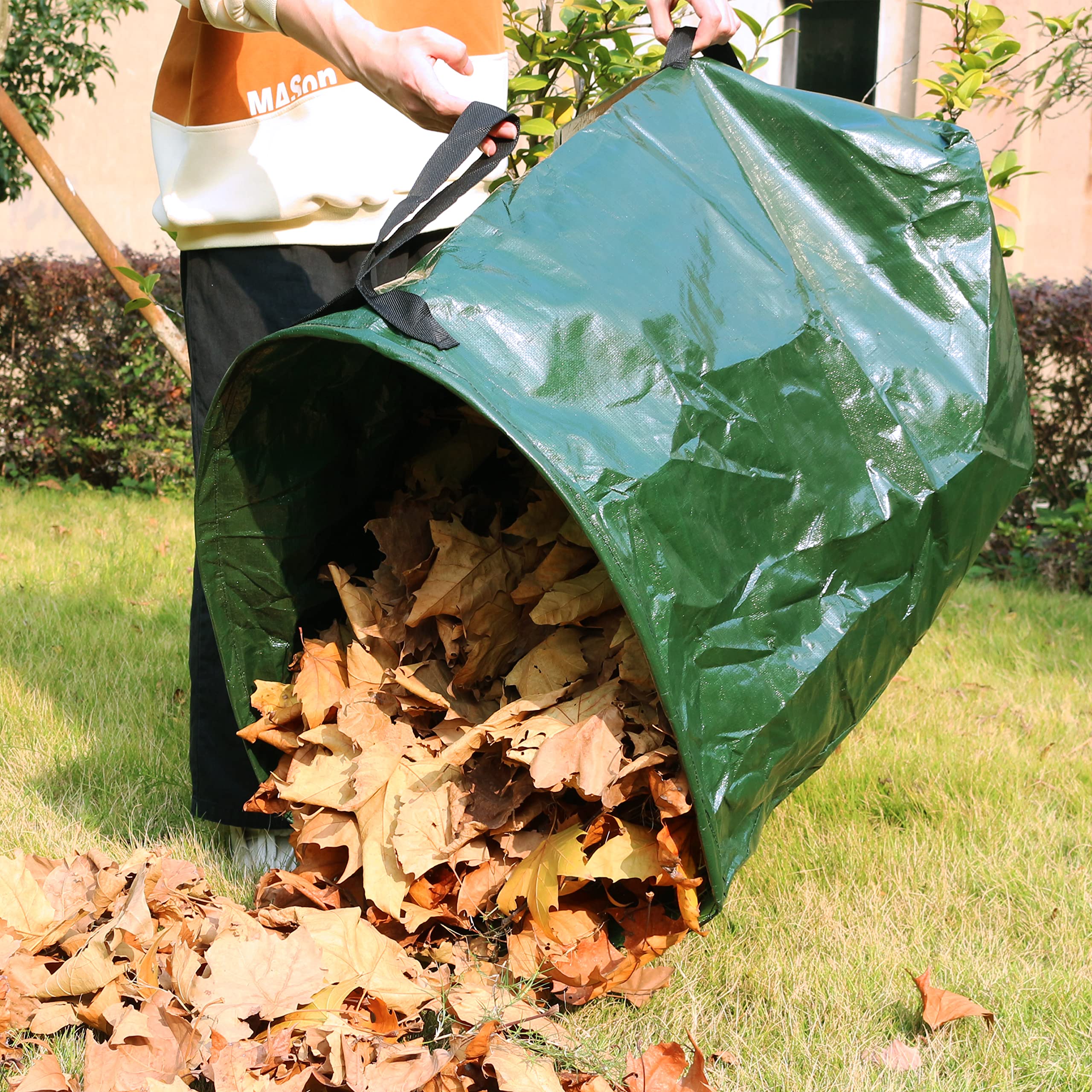 Snapklik.com : 2-Pack 53 Gallon Dustpan-Type Yard Waste Bags, Reusable ...