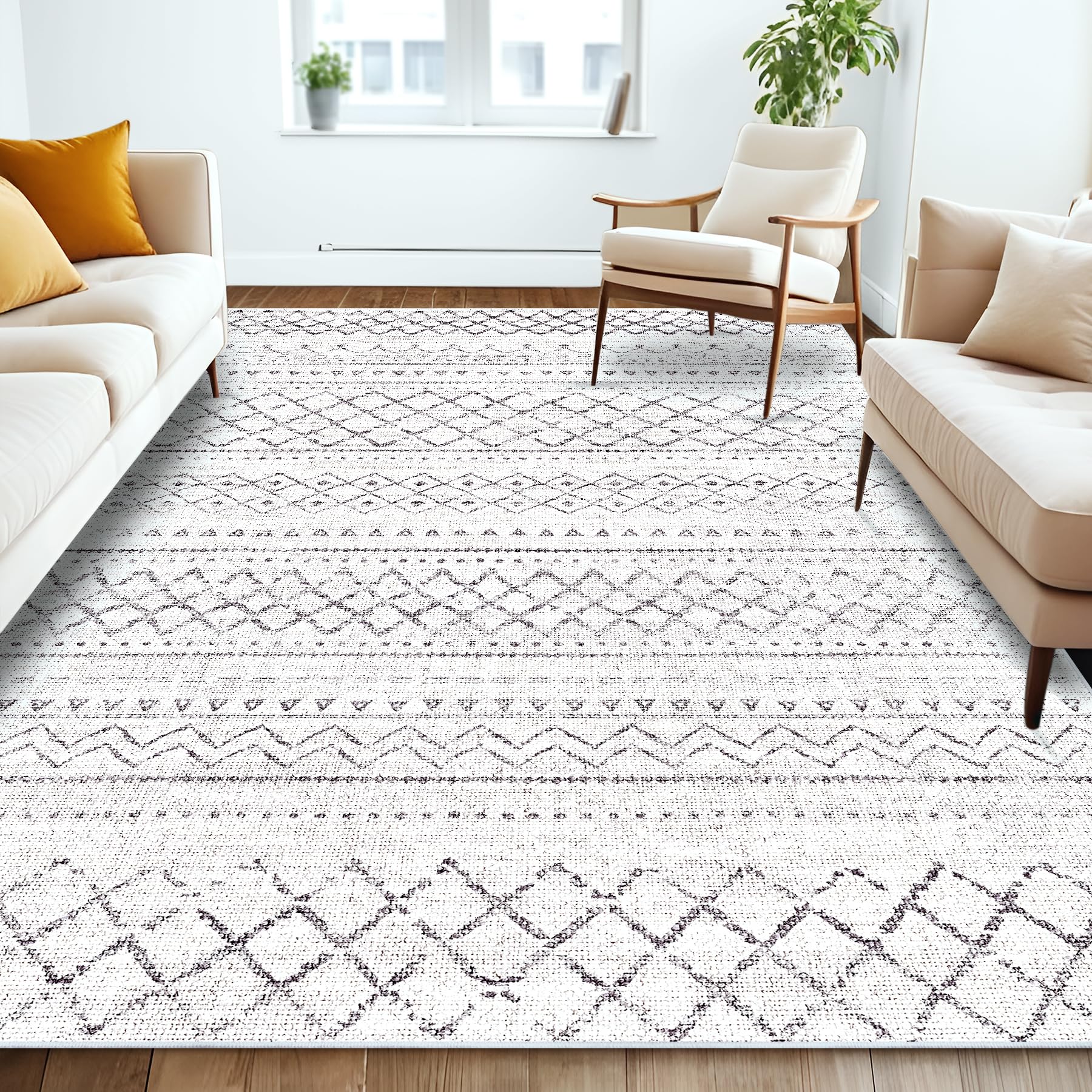 Amazon.com: Area Rug Living Room Rugs 5x7 - Large Soft Boho Geometric ...