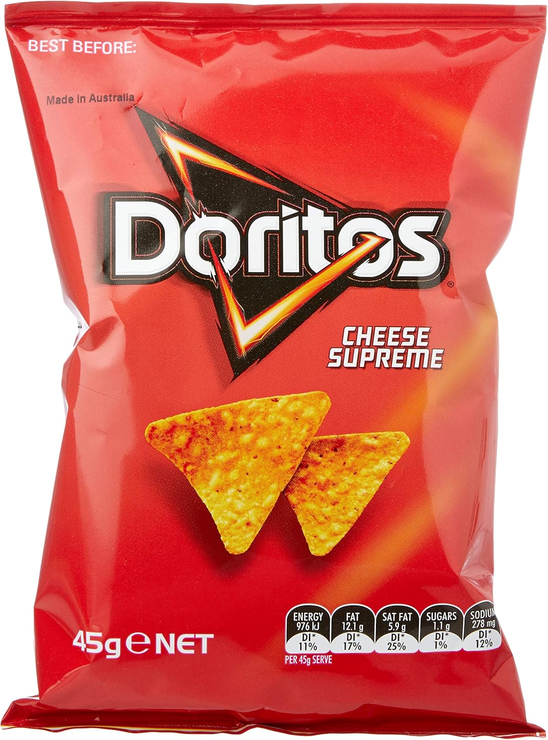Doritos Cheese Supreme Corn Chips, 15 x 45 Grams : Amazon.com.au ...