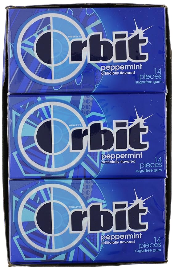 Amazon.com : Wrigleys Orbit Peppermint, 14-Count (Pack of 12) : Chewing ...