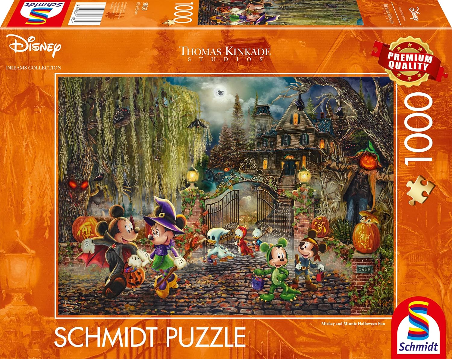 Schmidt Spiele 58033 Thomas Kinkade, Disney, Mickey & Minnie Halloween ...