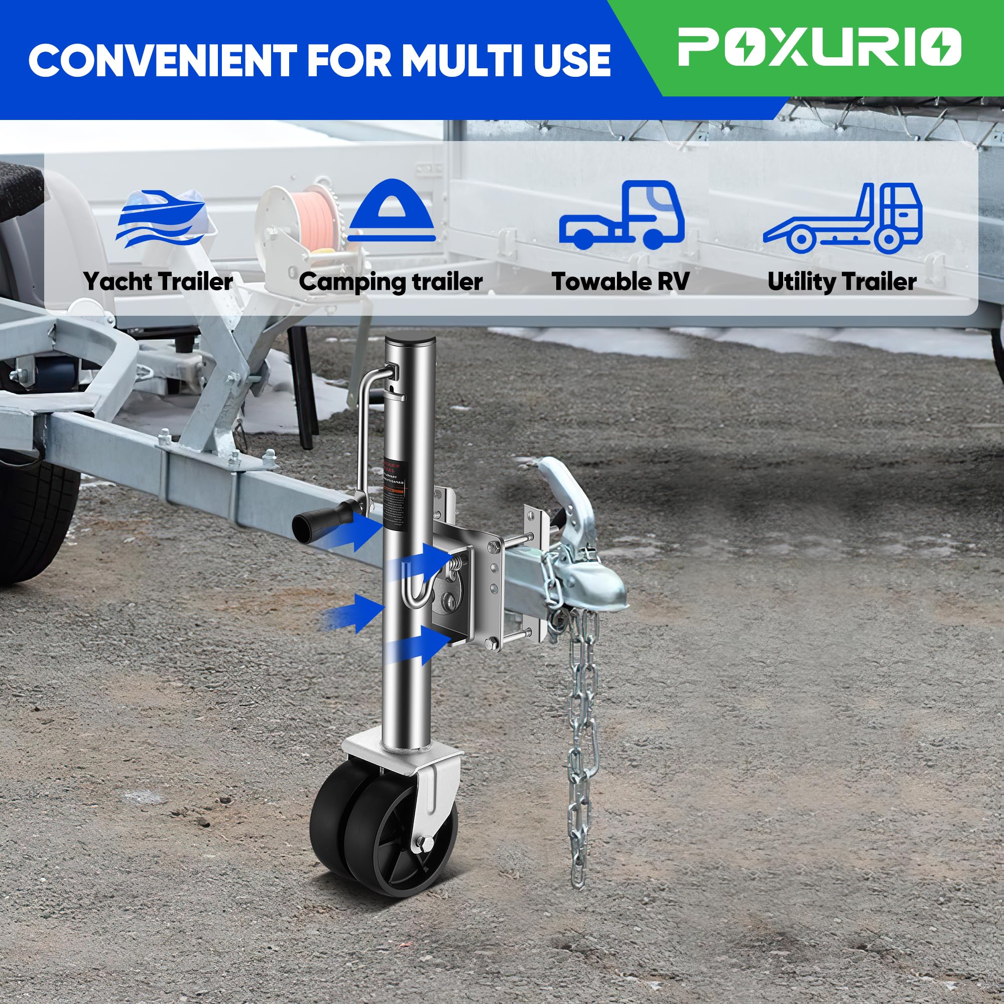 Snapklik.com : POXURIO 2000 Lbs Trailer Jack