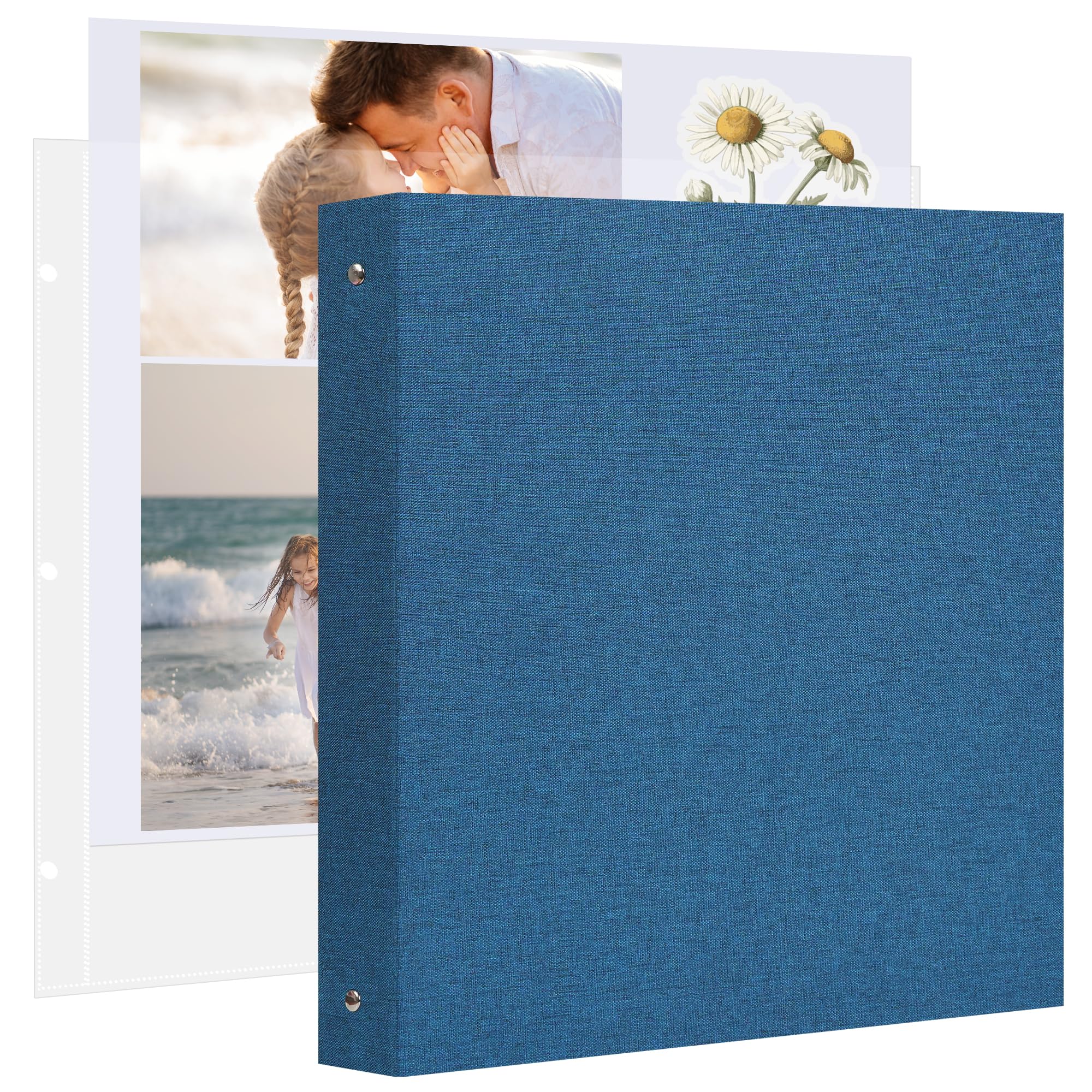 Amazon.com: Remowith Large Scrapbook Album with 50 Sheets Plastic ...