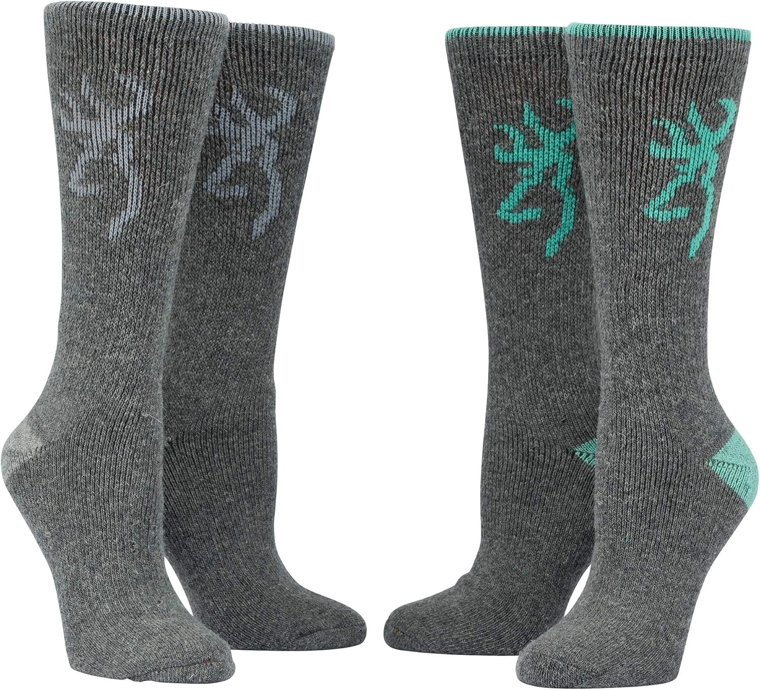 Amazon.com: Browning Women's Wool Buckmark Socks, 2 Pairs Wool Blend ...