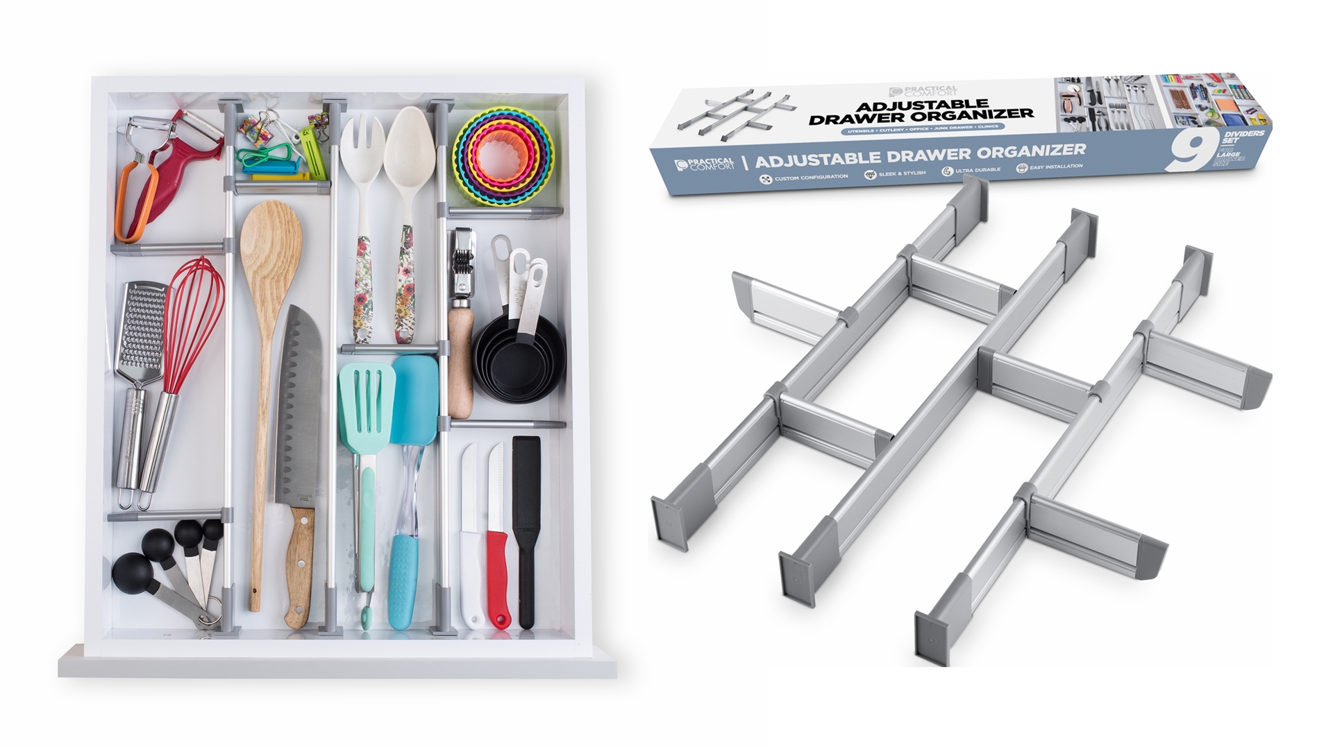 Watch Adjustable Drawer Dividers on Amazon Live