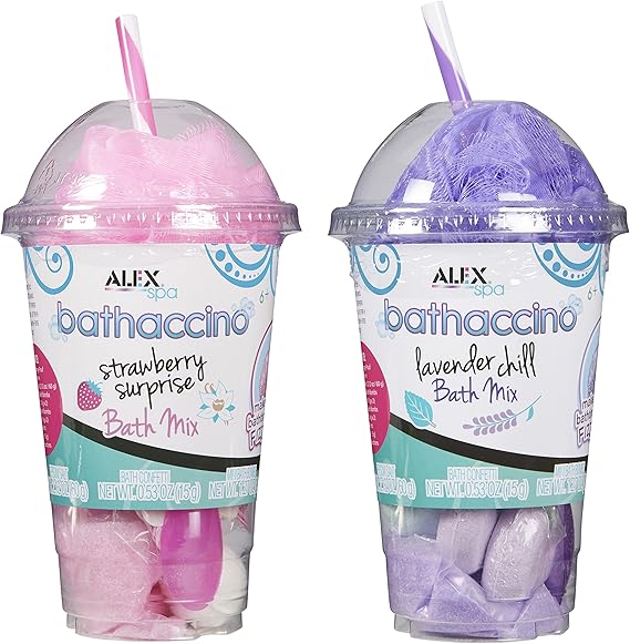 Amazon.com: Alex Spa Bathaccino (2 Pack), Pink and Purple Kids Bath ...