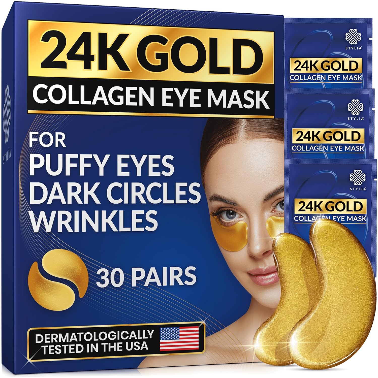 Amazon.com : Stylia Under Eye Patches for Dark Circles and Puffy Eyes ...