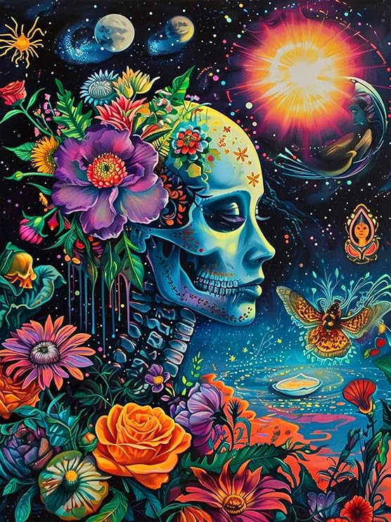 Amazon.com: Benjenes Skull Diamond Art Kits for Adults,Skeleton Diamond ...