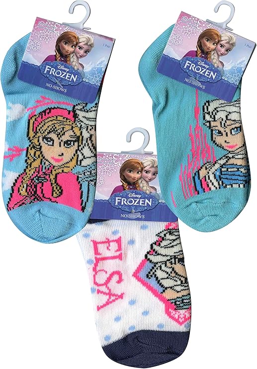 Amazon.com: Disney Frozen Anklets Socks 6-8.5 (3 Pairs) : Clothing ...