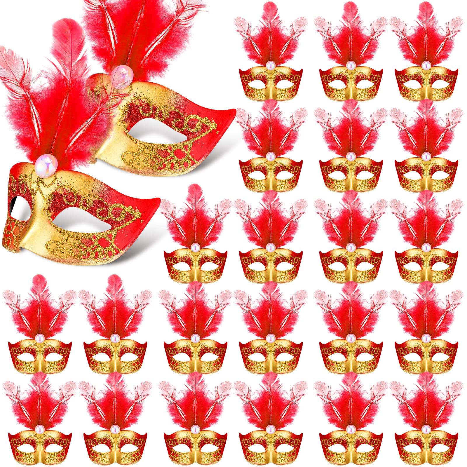 Amazon.com: 24 Pcs Mini Masks Masquerade Mini Mask Small Masquerade ...