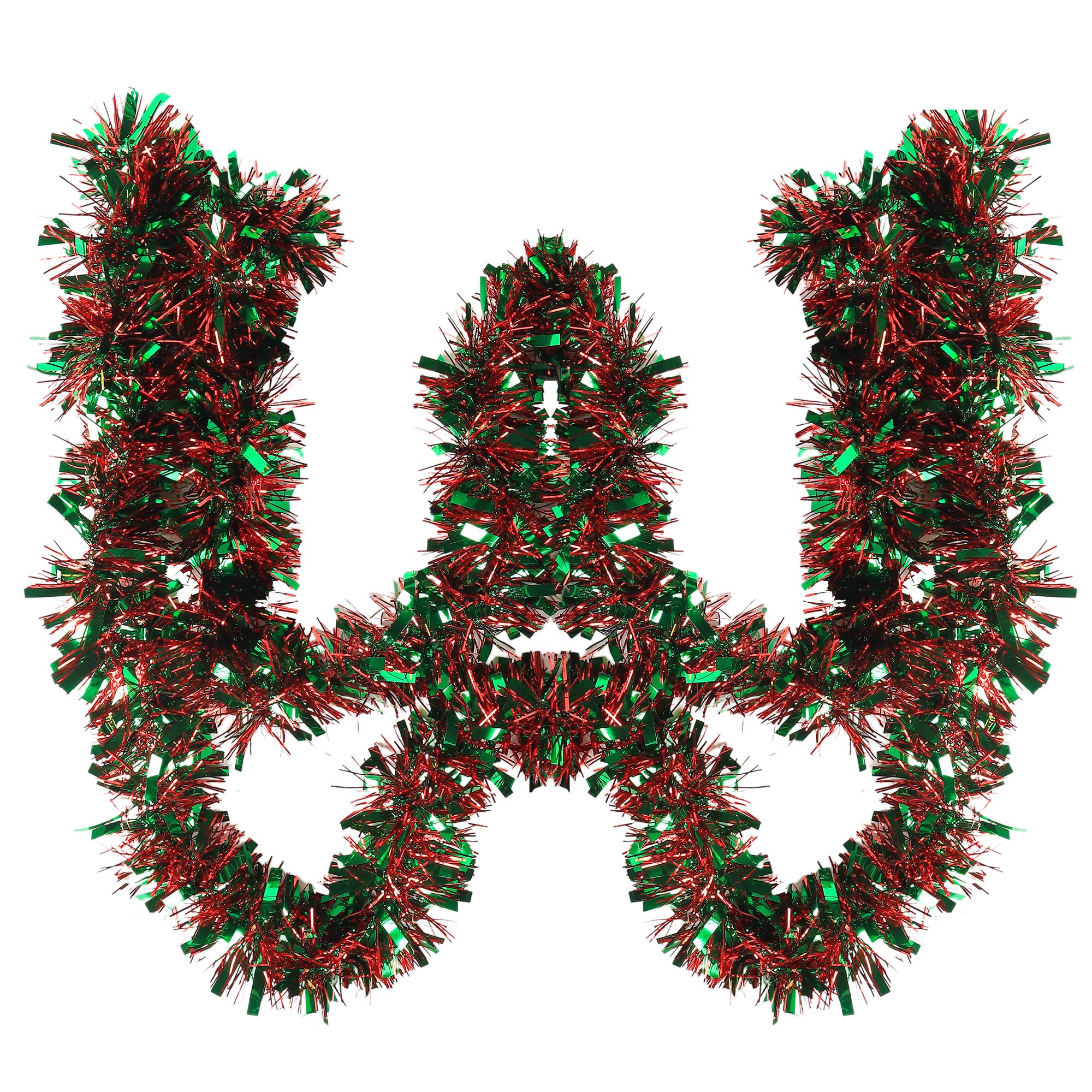 Amazon.com: HPLYEL 39.6FT Christmas Tinsel Garland, 6PCS Shiny Metallic ...