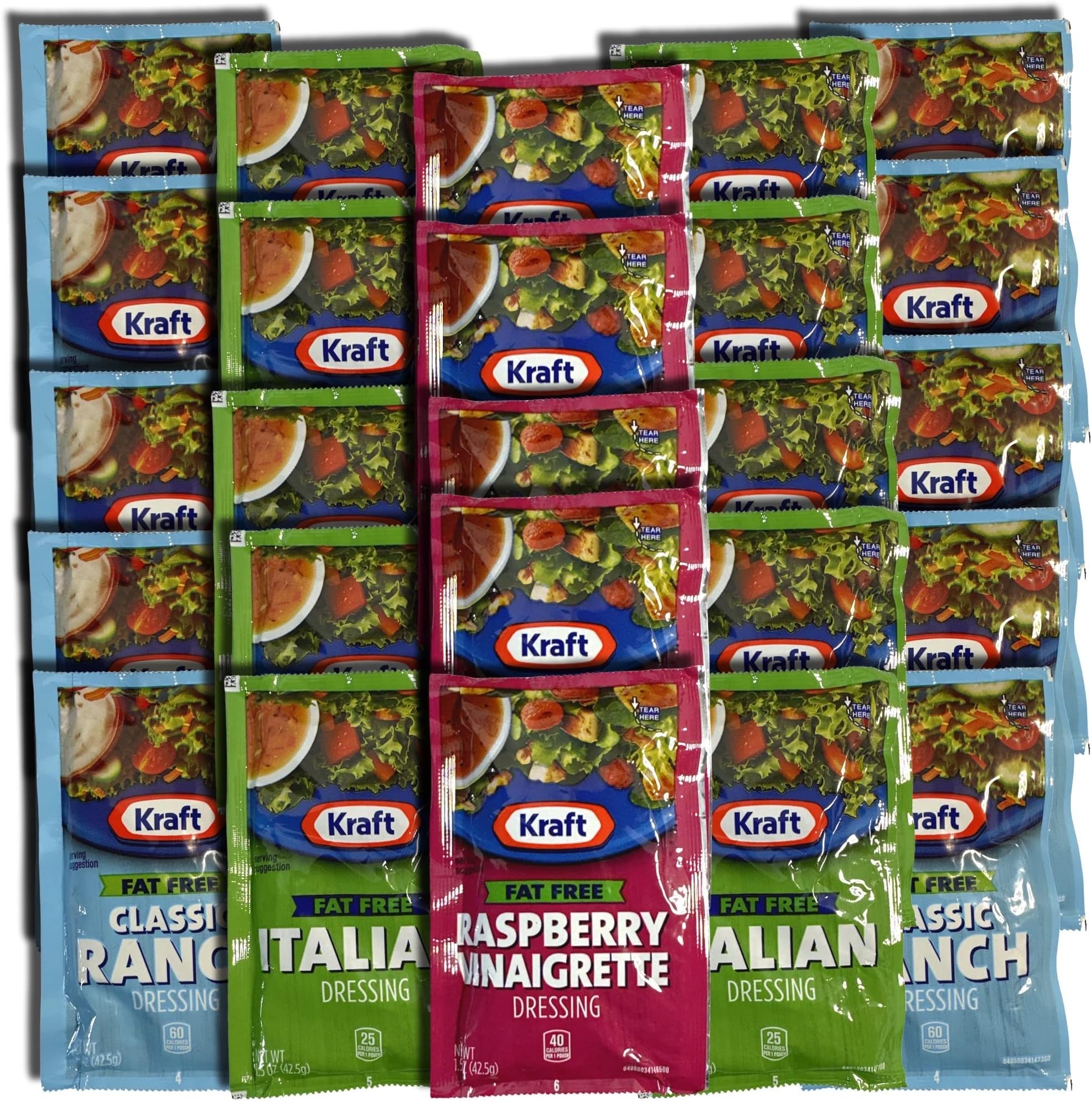 Amazon.com : Kraft Fat Free Ranch Salad Dressing Single Serve Packet (0 ...