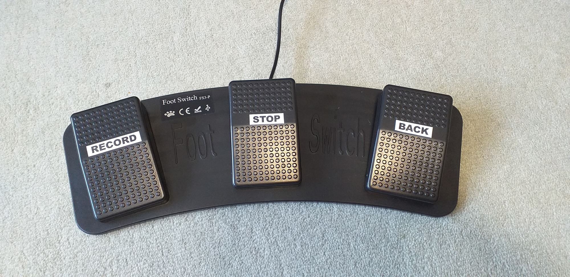 iKKEGOL PC USB Triple Foot Switch Keyboard Mouse Control Action 3 Three ...