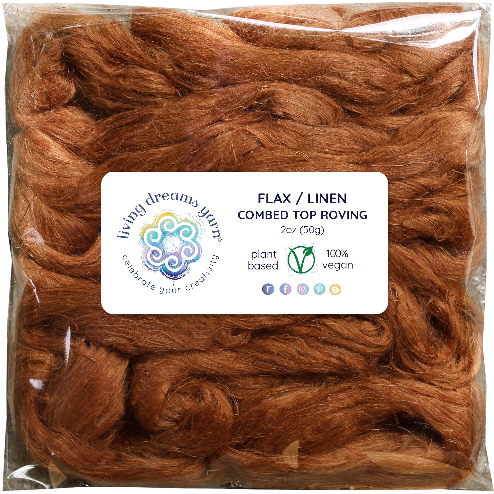 Amazon.com: Flax Fiber for Spinning, Blending, & Fiber Arts. Natural ...