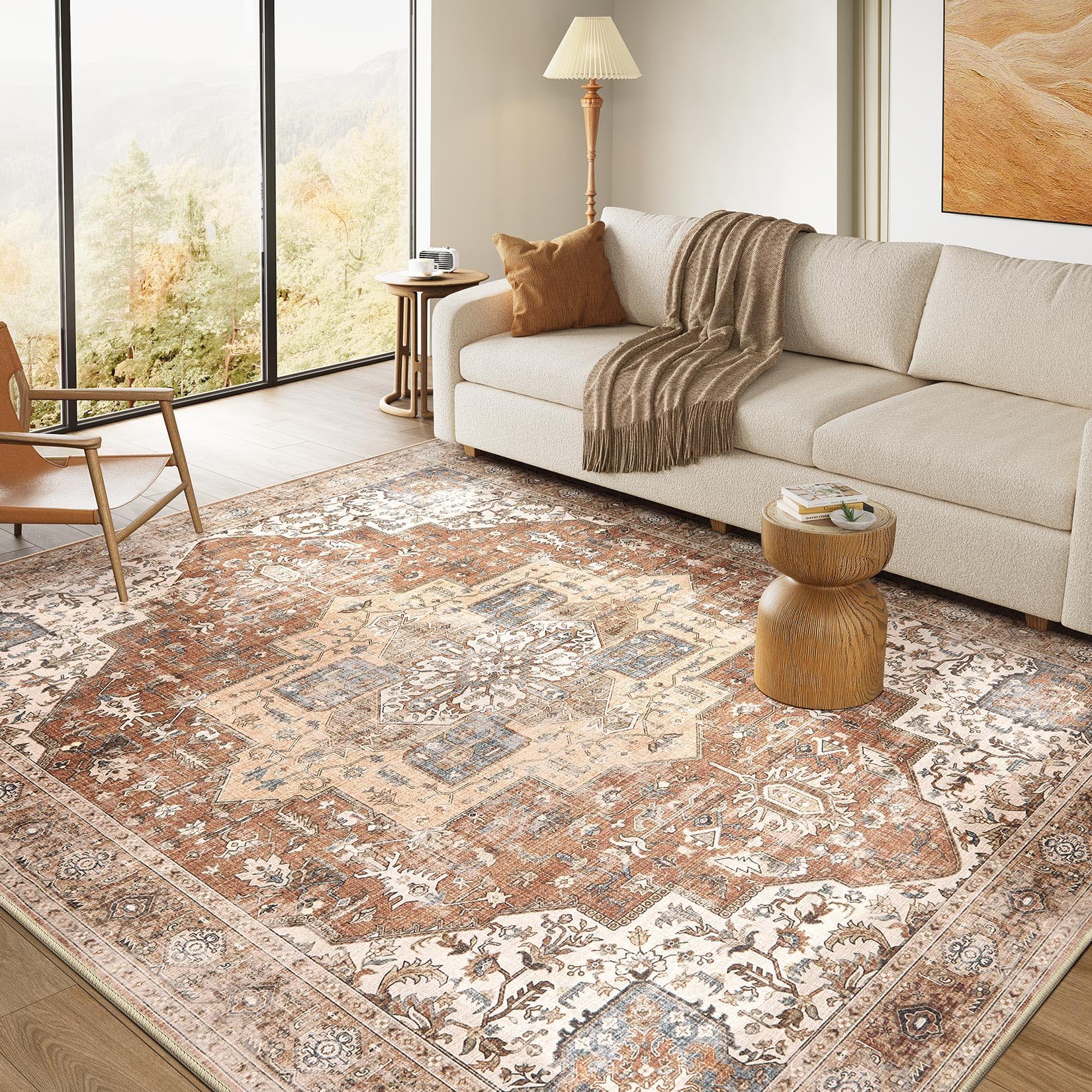 Amazon.com: Micgeek Washable 8x10 Area Rugs for Living Room - Vintage ...