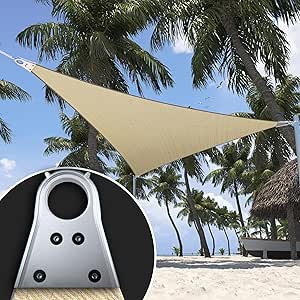 Amazon.com : ShadeMart 28' x 28' x 28' Beige Sun Shade Heavy Duty ...
