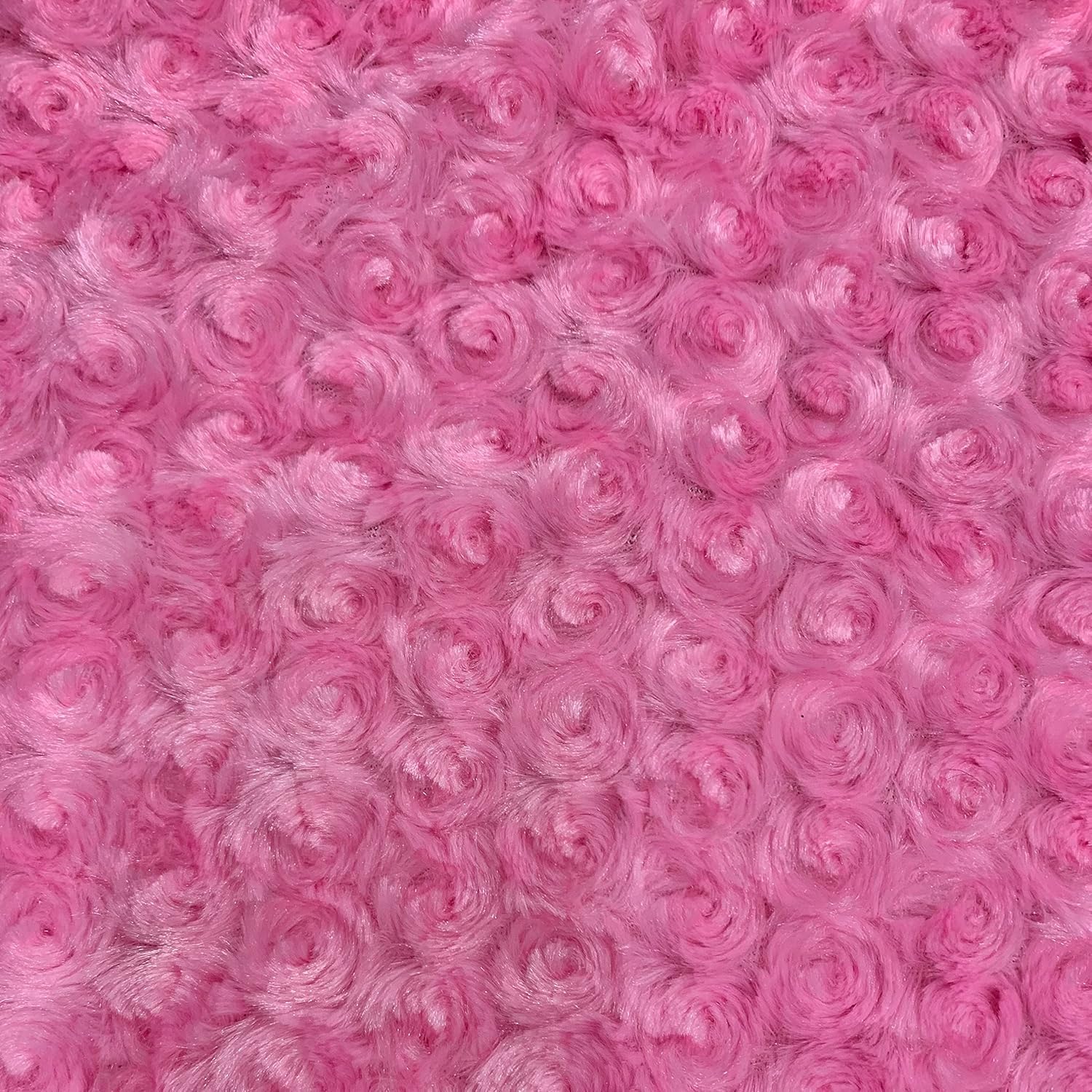 Amazon.com: New Fabrics Daily Ruth Pink Cuddle Minky Rosette Soft Faux ...