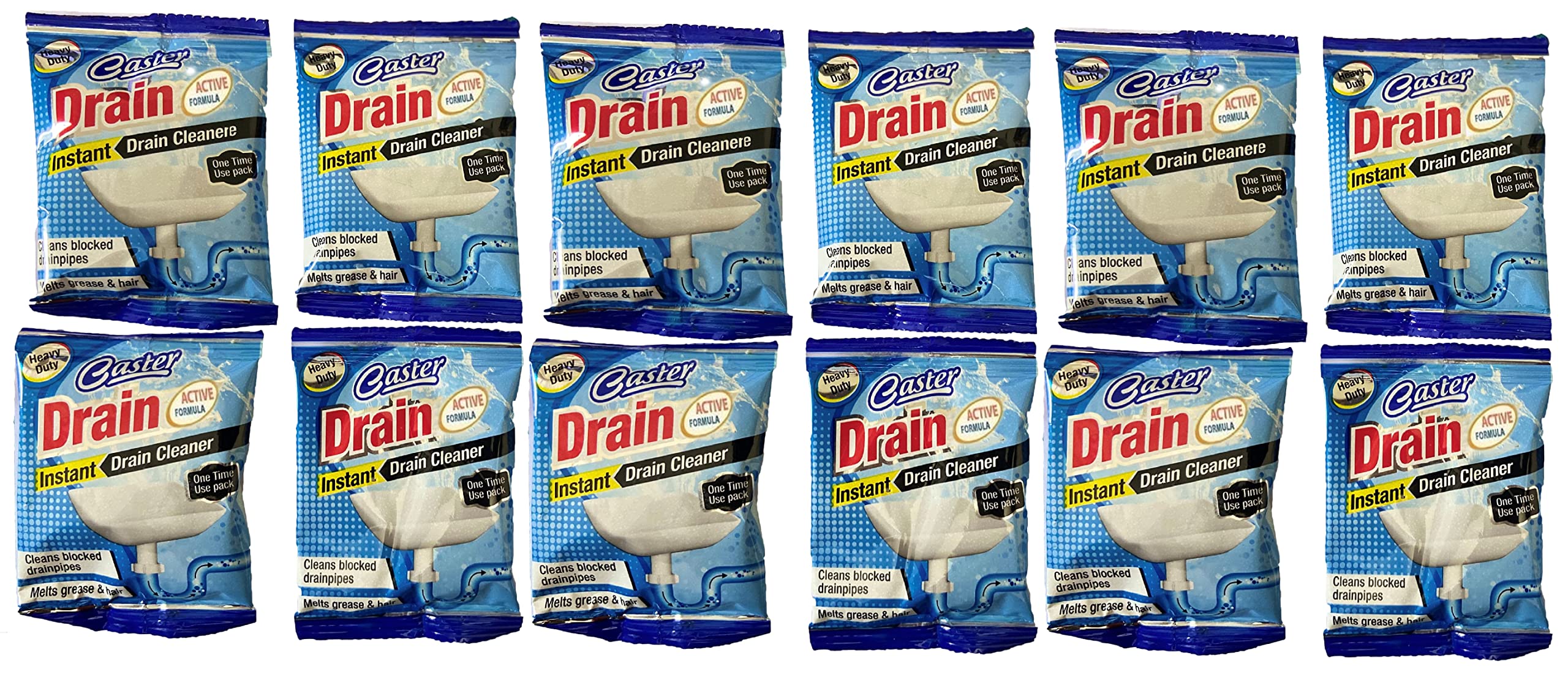 Buy Caster Instant Drainage Block Remover Drain Cleaner Powder – Clean ...