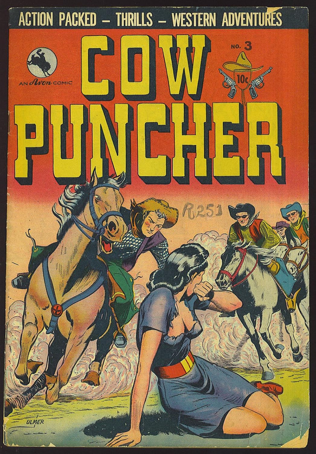 Amazon.com: POSTER comics cover Avon Cow Puncher 3 29 of 36 Vintage ...