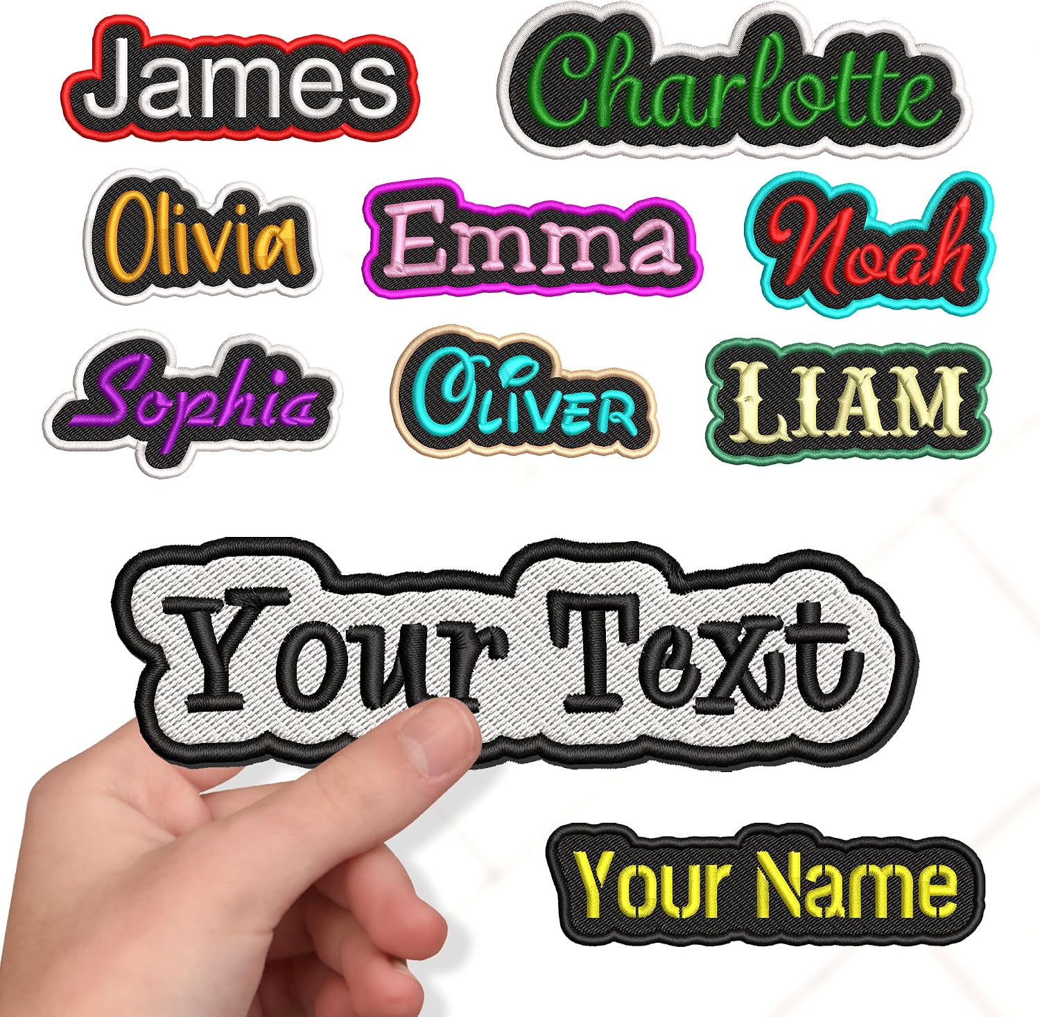 Amazon.com: LULLBABYMALL Custom Embroidered Name Patches - Personalized ...